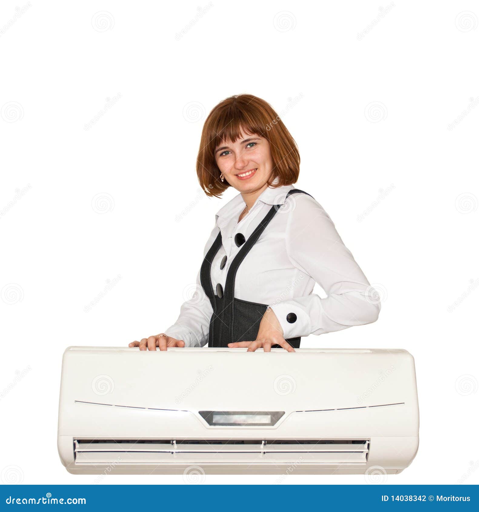 Girl with air conditioning stock photo. Image of pretty - 14038342