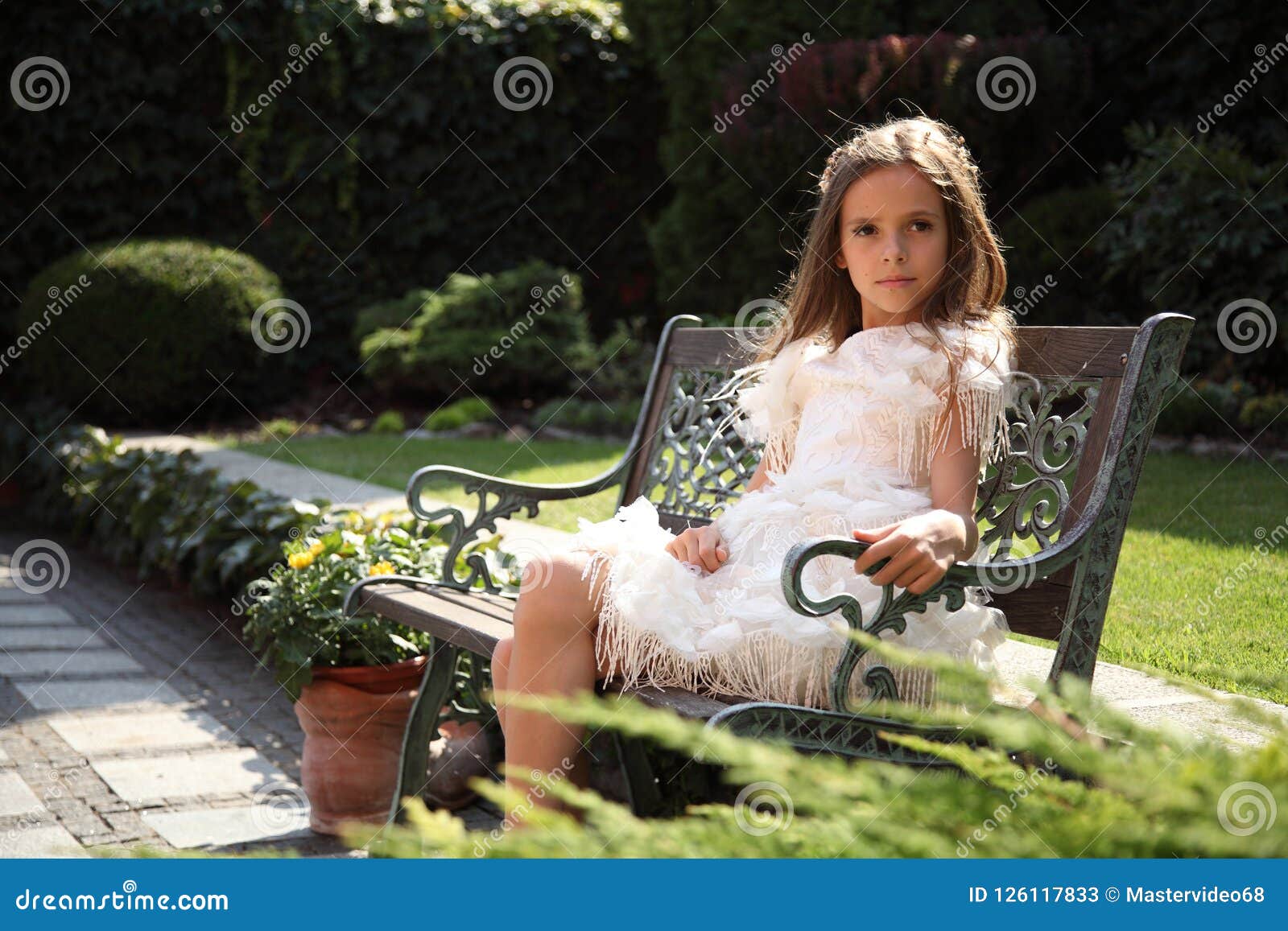 Little Alice is Posing for the Camera. Stock Image - Image of magic ...