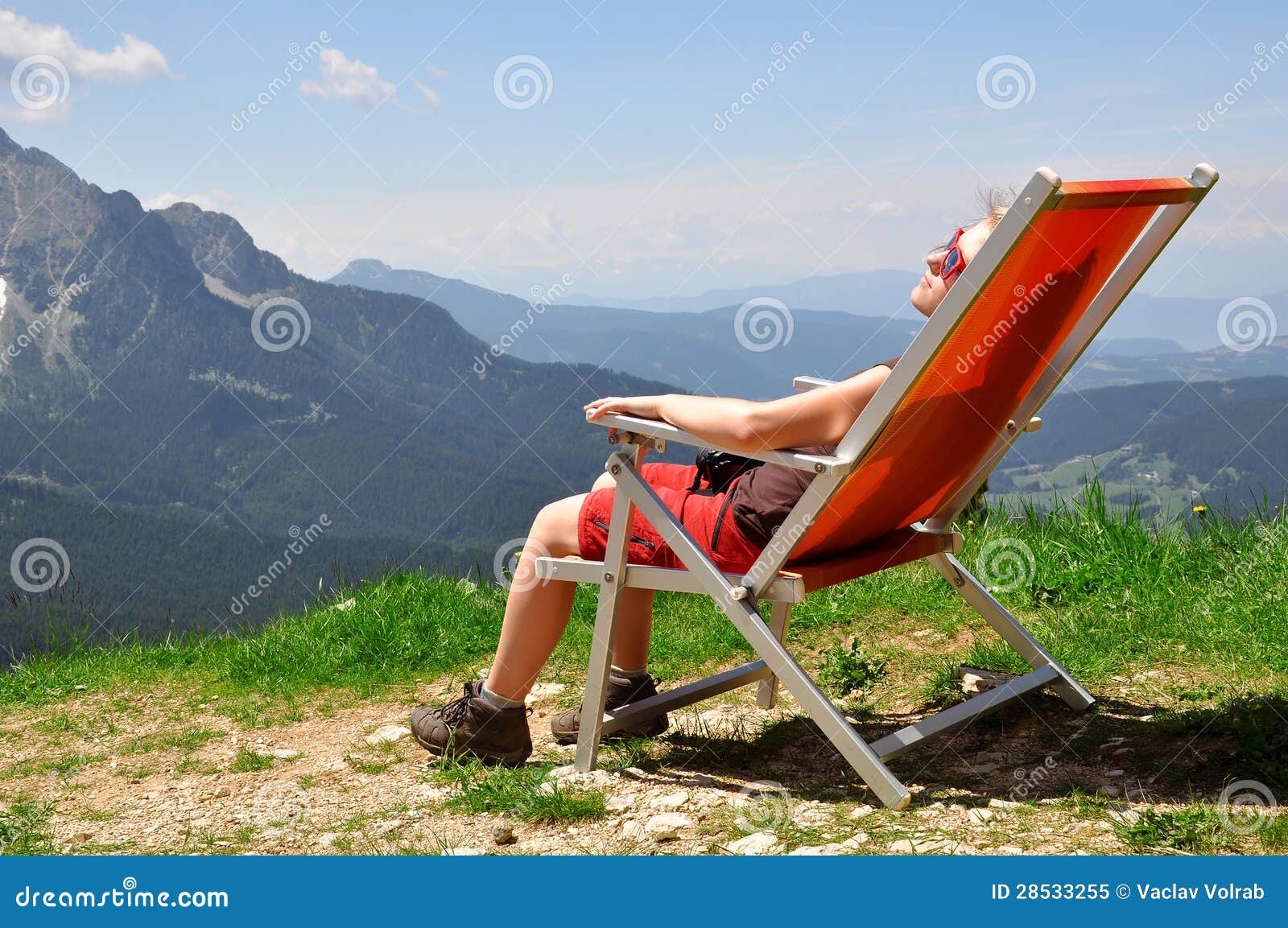 Girl in Alps stock image. Image of european, relaxation - 28533255