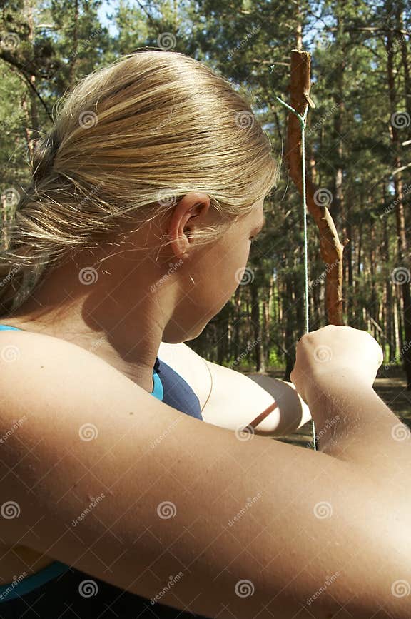 Girl-ancher stock photo. Image of accurate, archer, amazon - 2470536
