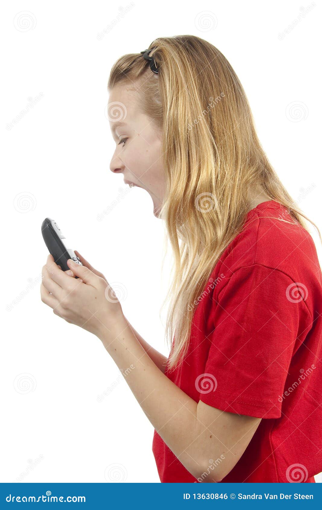 Girl is angry on the phone stock photo. Image of mobile - 13630846