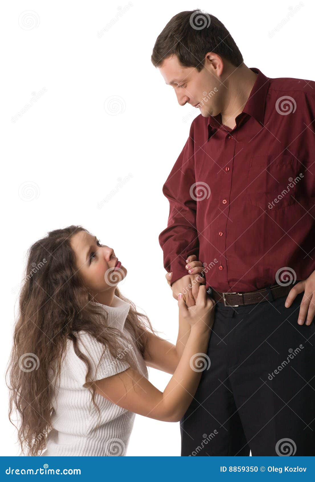 Girl apologizes to the man stock photo. Image of nice - 8859350