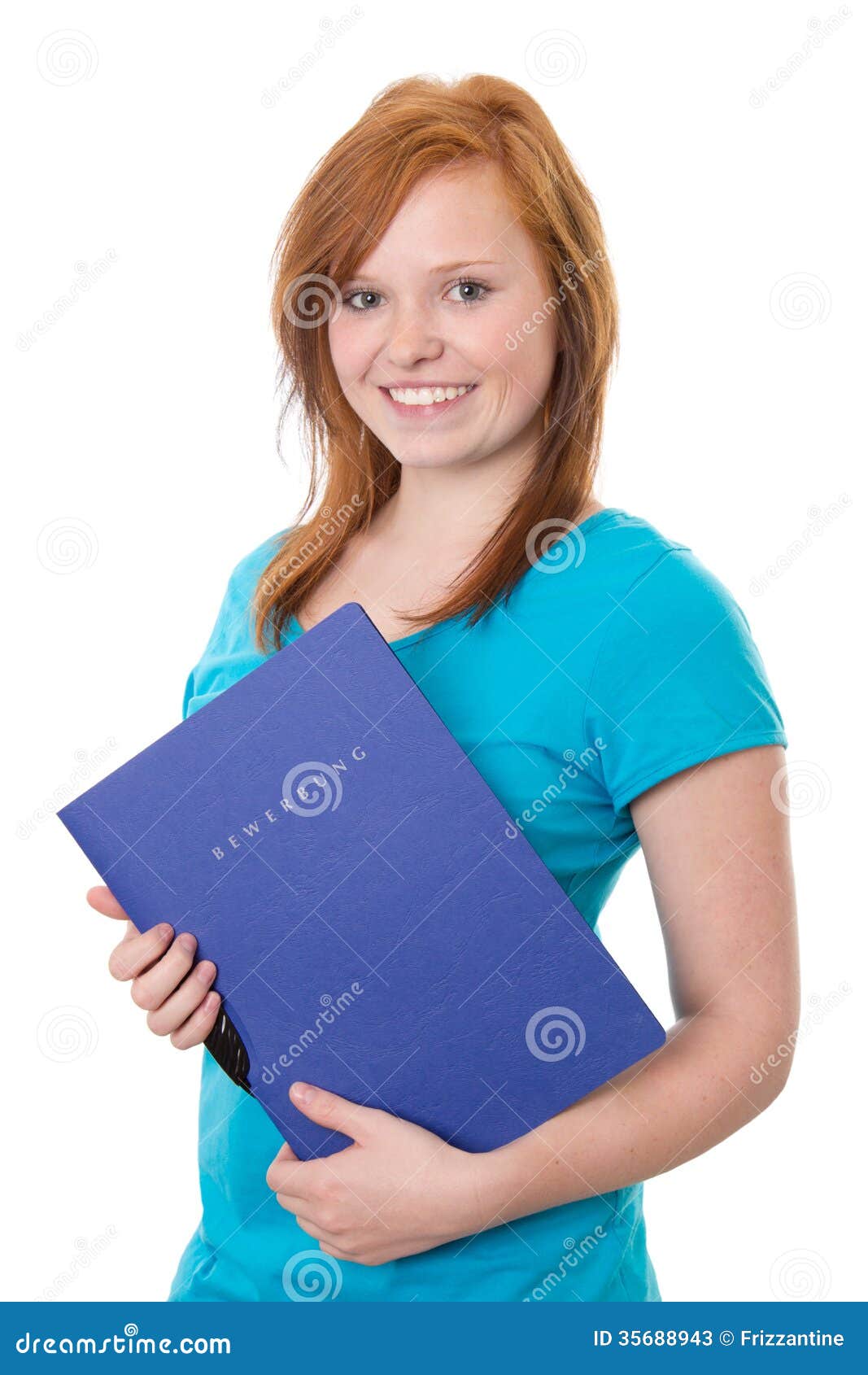 Girl with Application Portfolio Stock Image - Image of recruitment ...