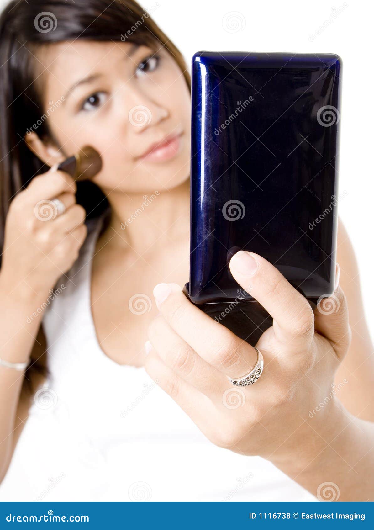Girl Applying Foundation stock photo. Image of white, woman - 1116738