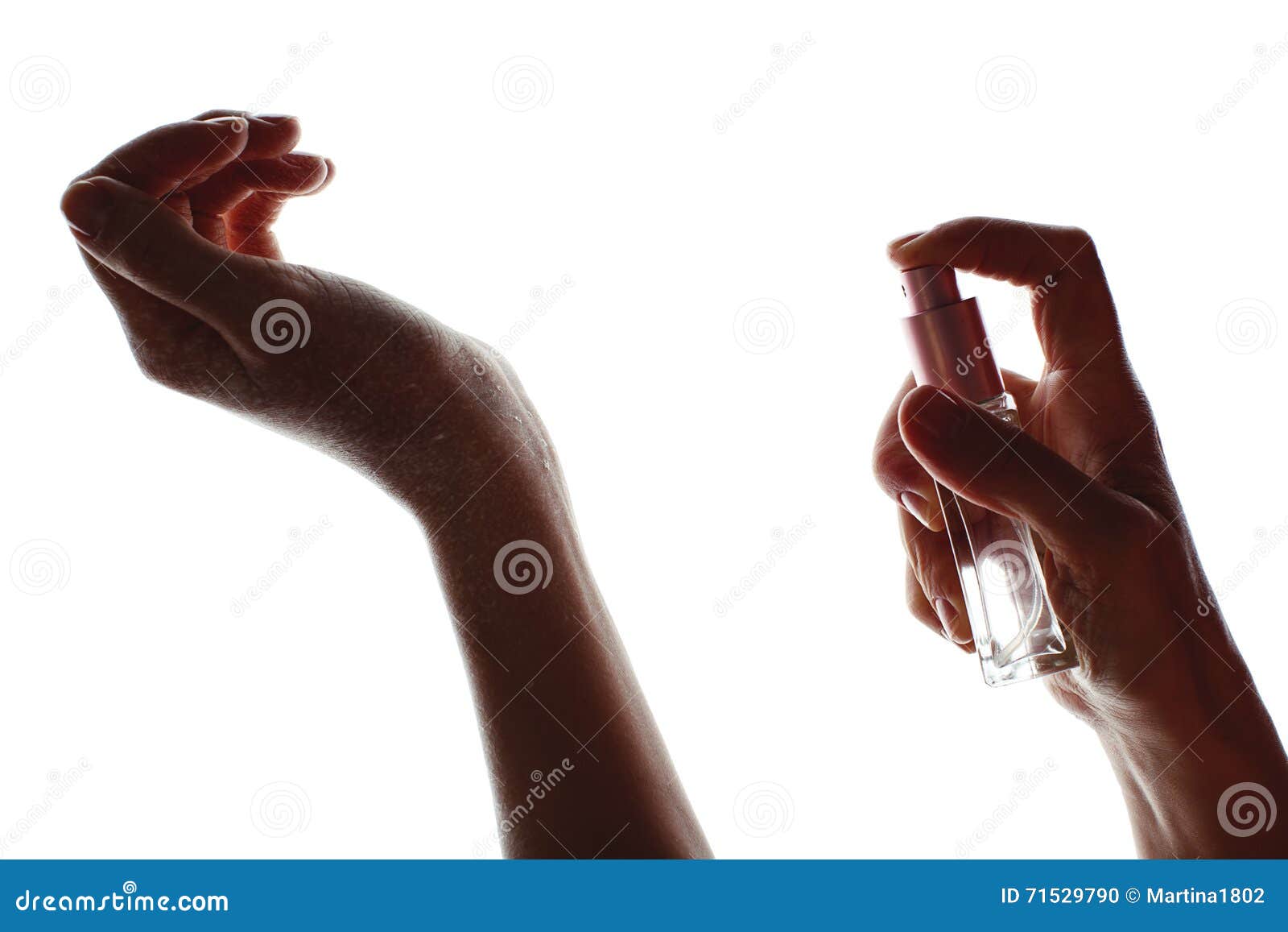 Girl Applying Perfume on Wrist Stock Photo - Image of glass, fruity ...