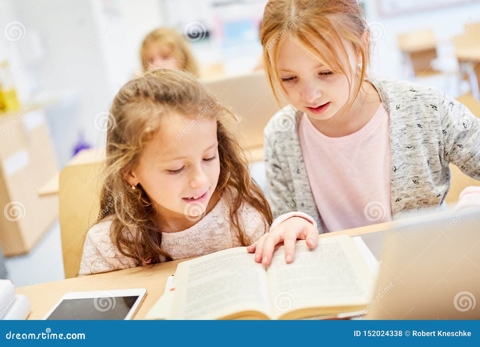 Girl As a Student Learn in Teamwork Stock Photo - Image of help ...