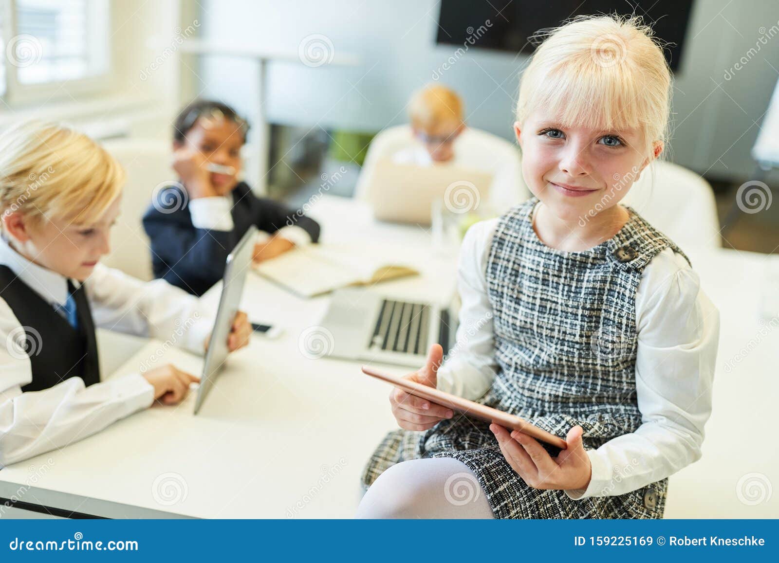 Girl As a Teacher in a Computer Course Stock Image - Image of lecturer ...