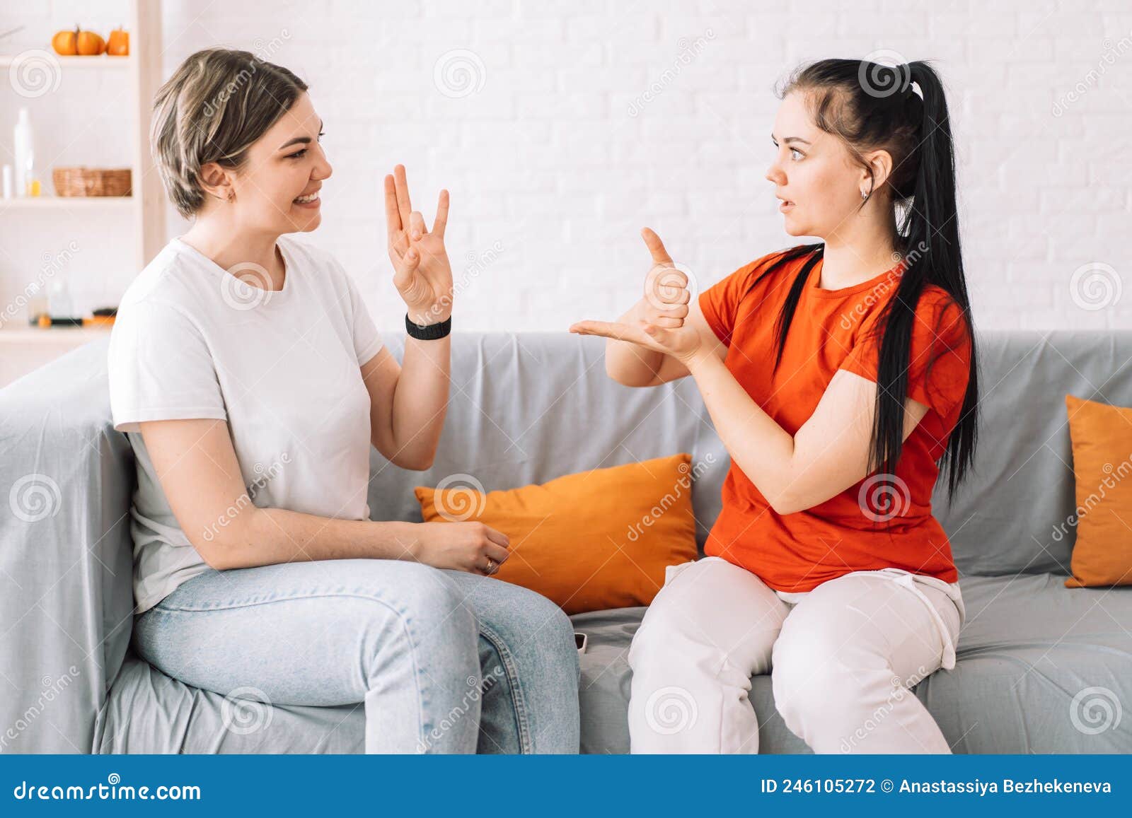 Girl Asking for Help in Sign Language Stock Photo - Image of equality ...