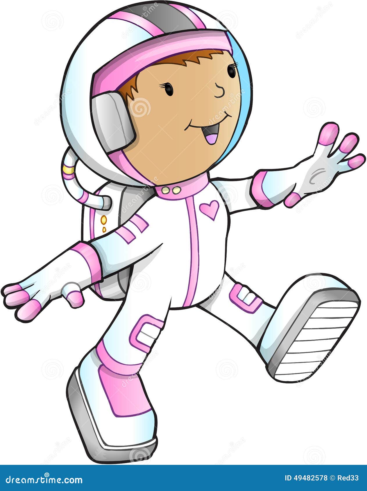 Girl Astronaut Vector stock vector. Illustration of helmet - 49482578