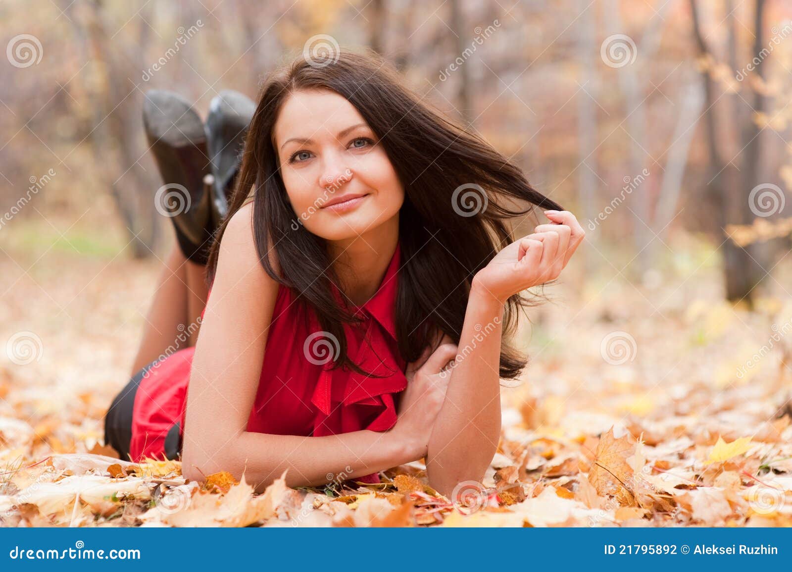 The girl in autumn stock photo. Image of girl, female - 21795892