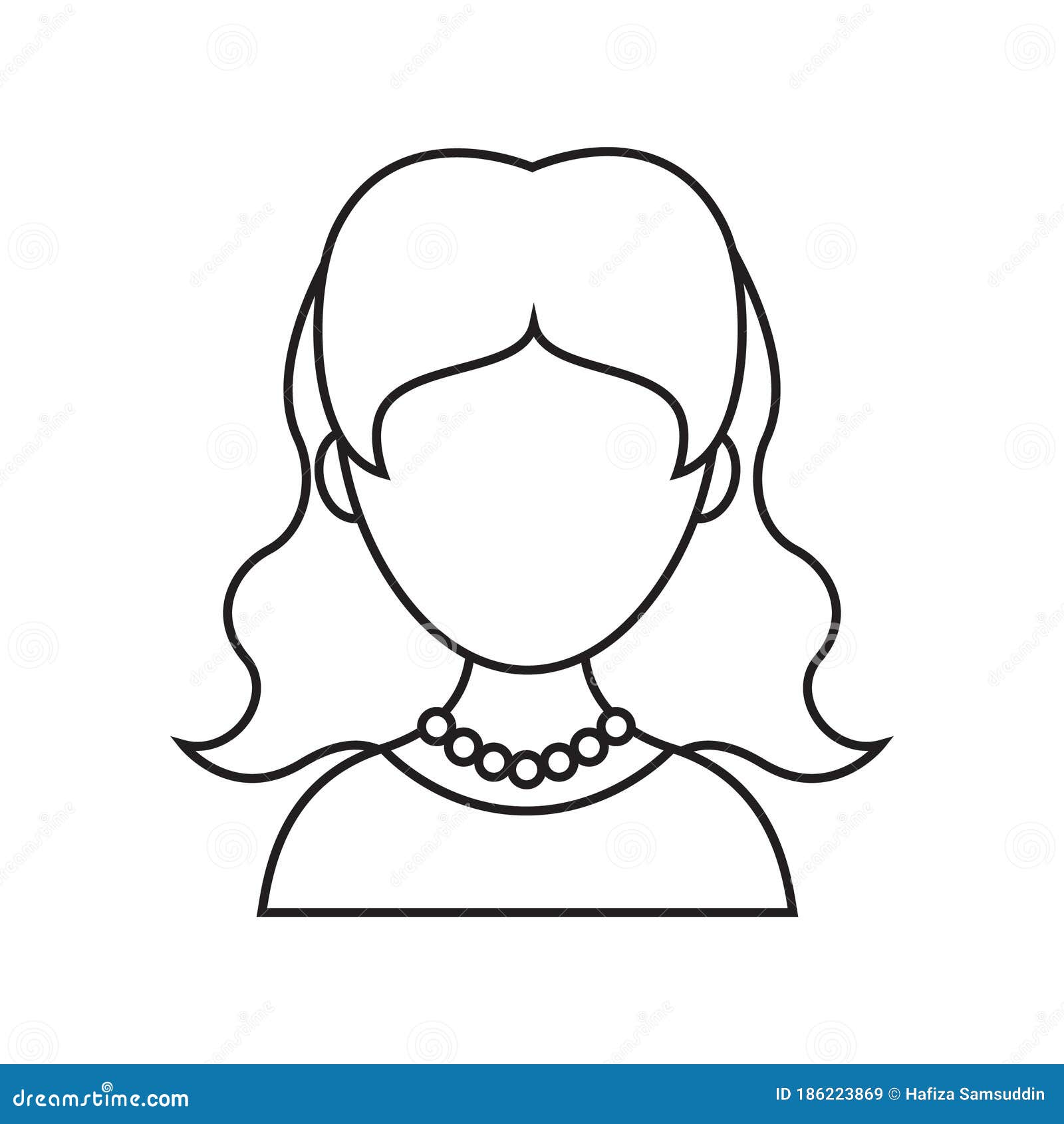 Girl Avatar. Vector Illustration Decorative Design Stock Vector ...