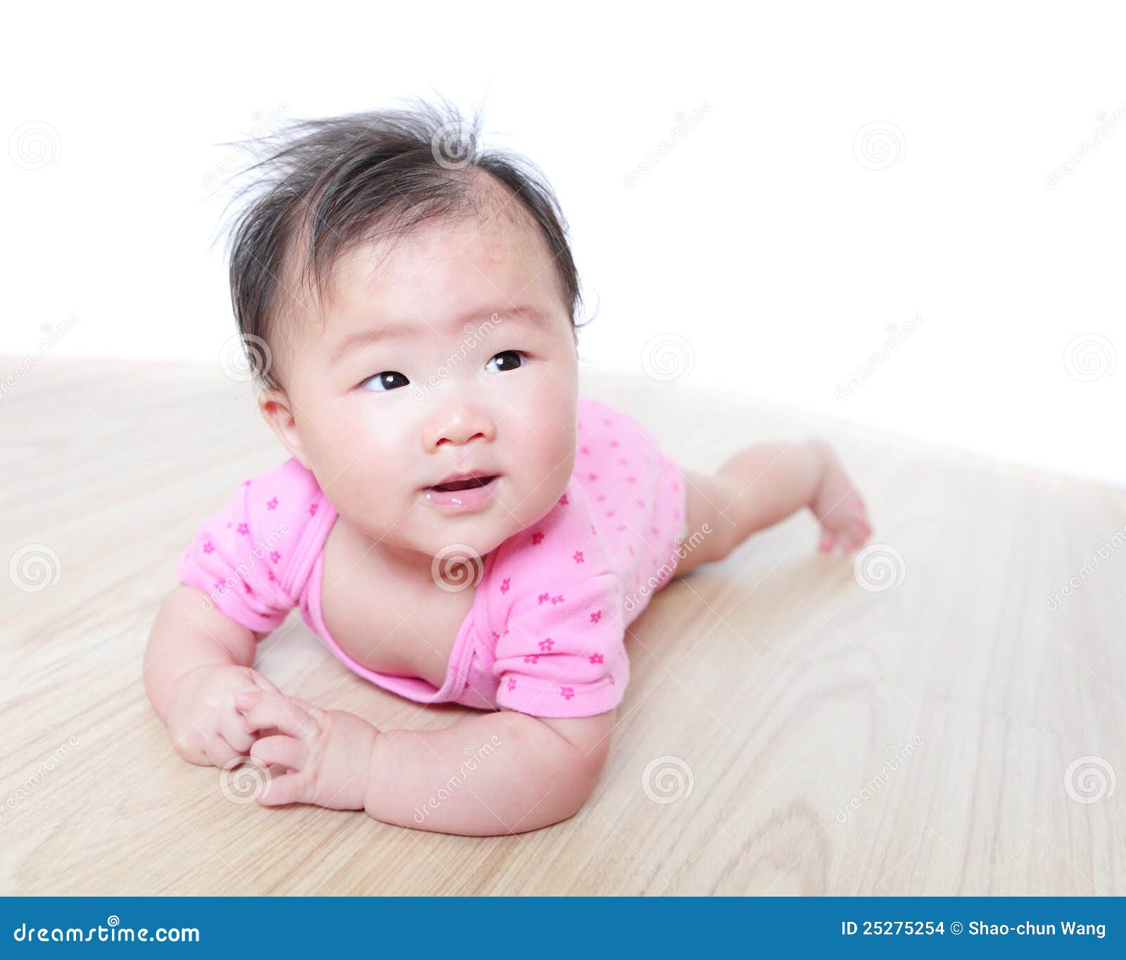 Girl Baby Face Look To Empty Copy Space Stock Photo - Image of person ...