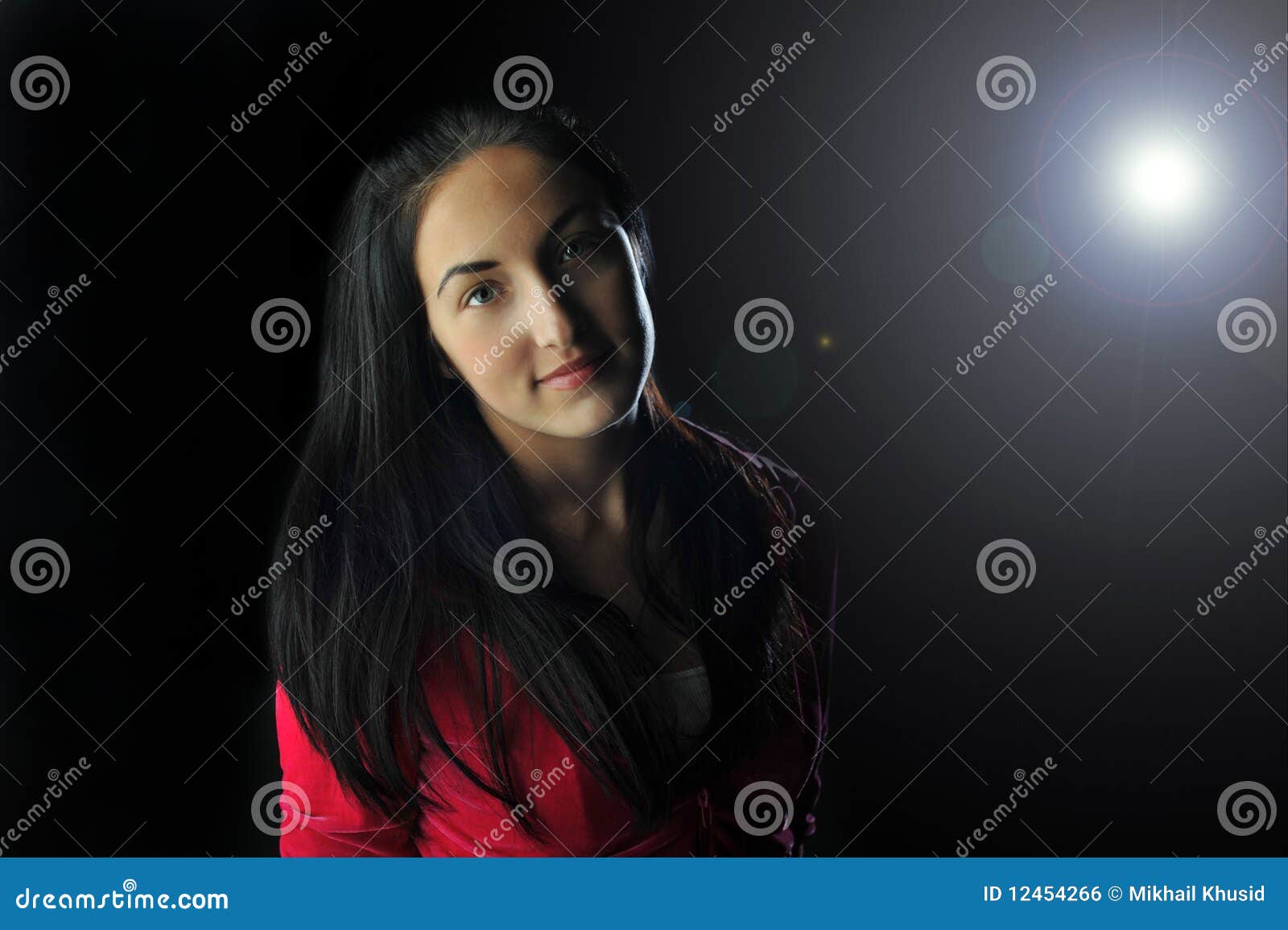 Girl in backlight stock photo. Image of face, majestic - 12454266