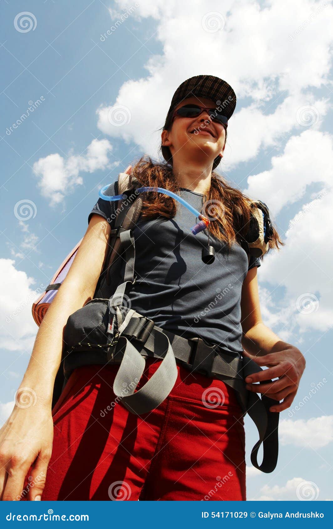 Girl stock image. Image of active, happy, outdoors, hike - 54171029