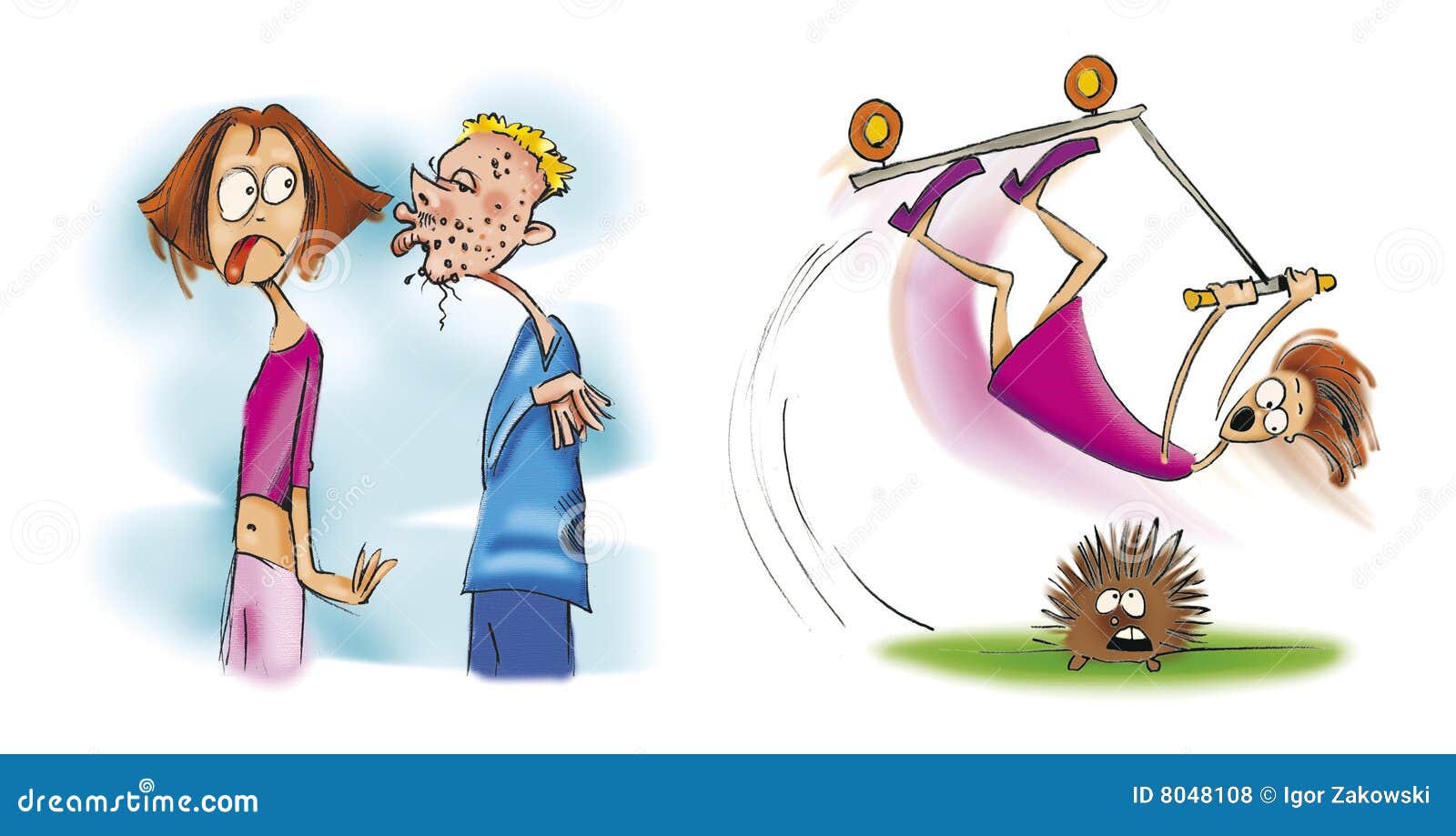 Girl bad day stock illustration. Illustration of humor - 8048108