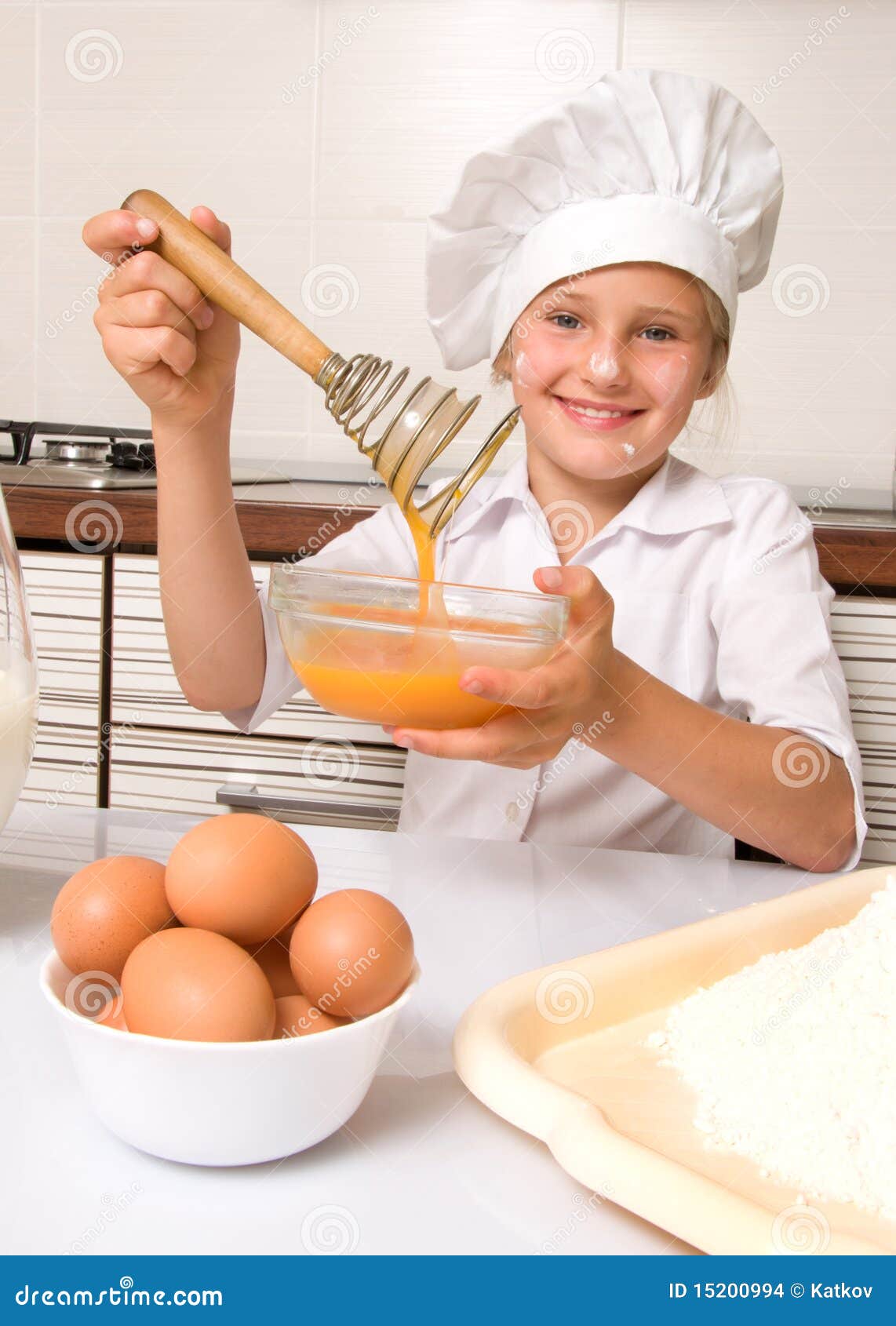 Girl baking stock photo. Image of snack, smiling, little - 15200994