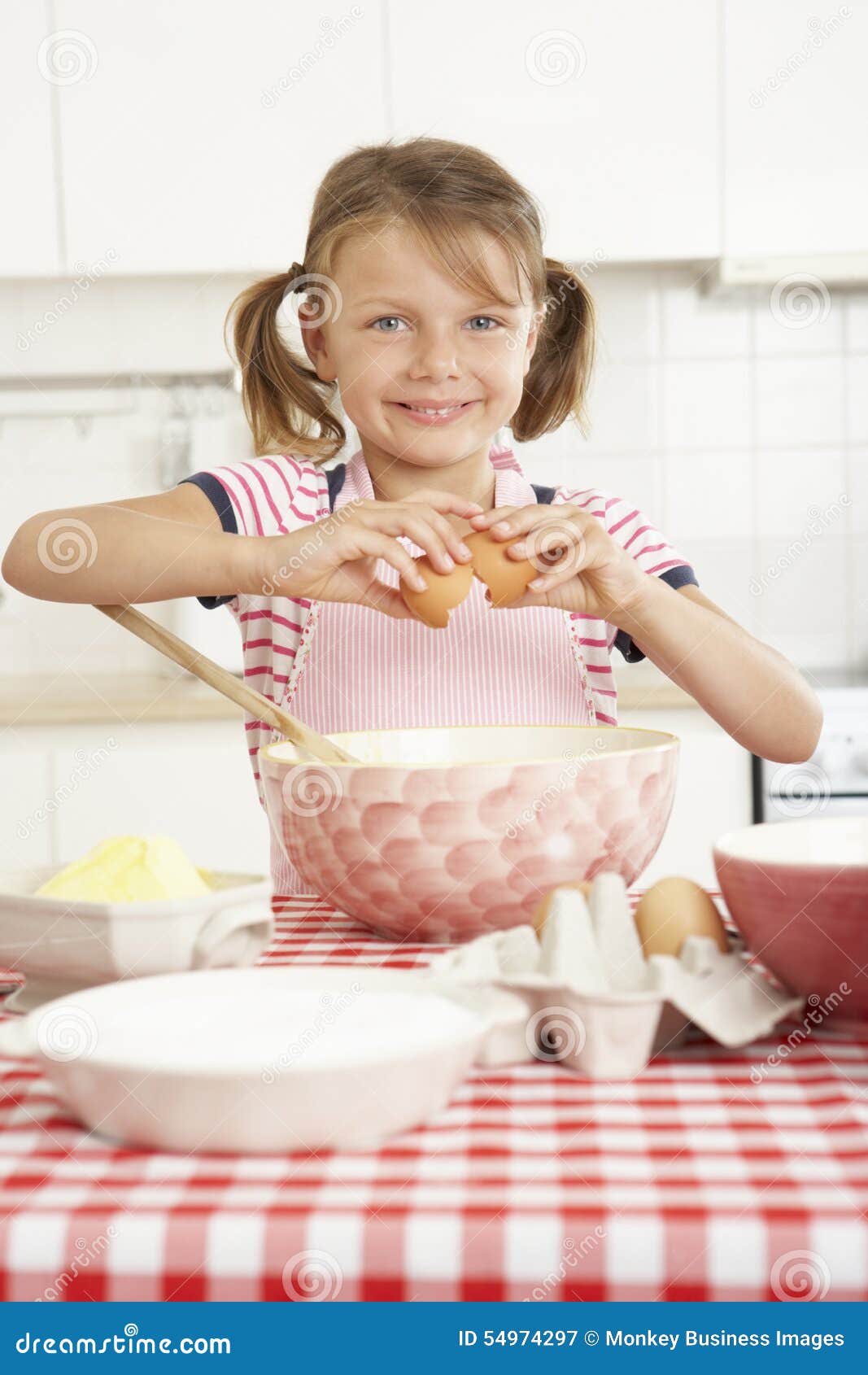 Girl Baking in Kitchen stock image. Image of baker, helping - 54974297