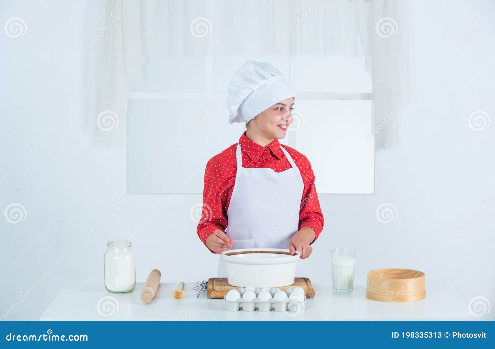Girl Baking Something for Dinner, Bakery Stock Image - Image of cooking ...