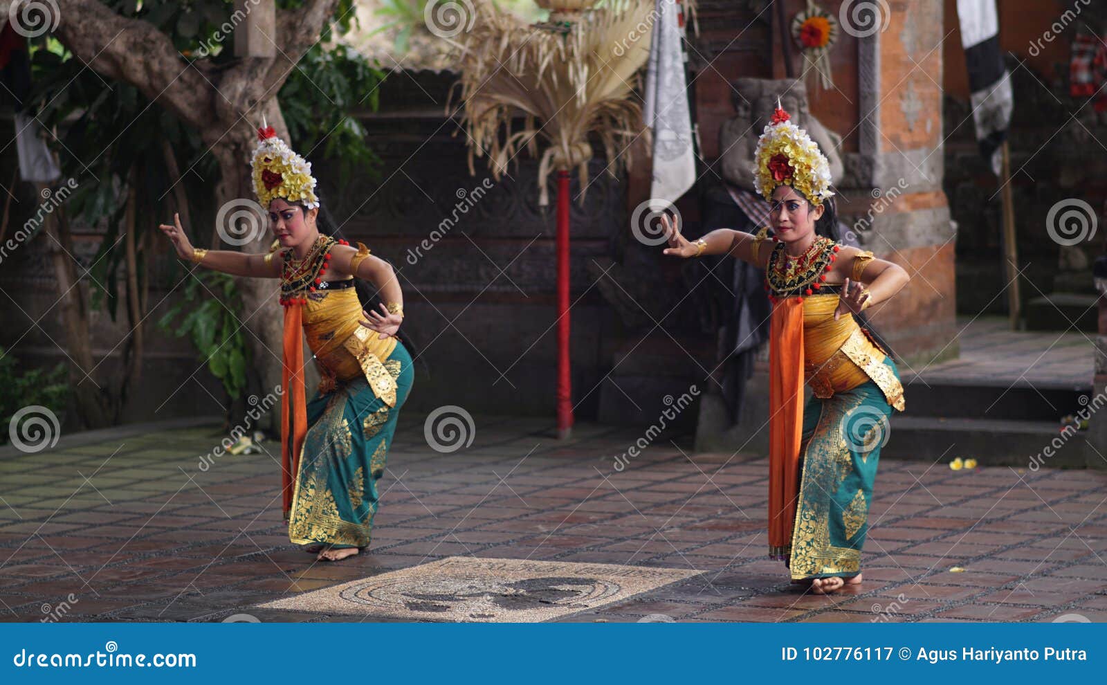Balinese Dance Performances On Stage At The Morning At Garuda Wisnu ...