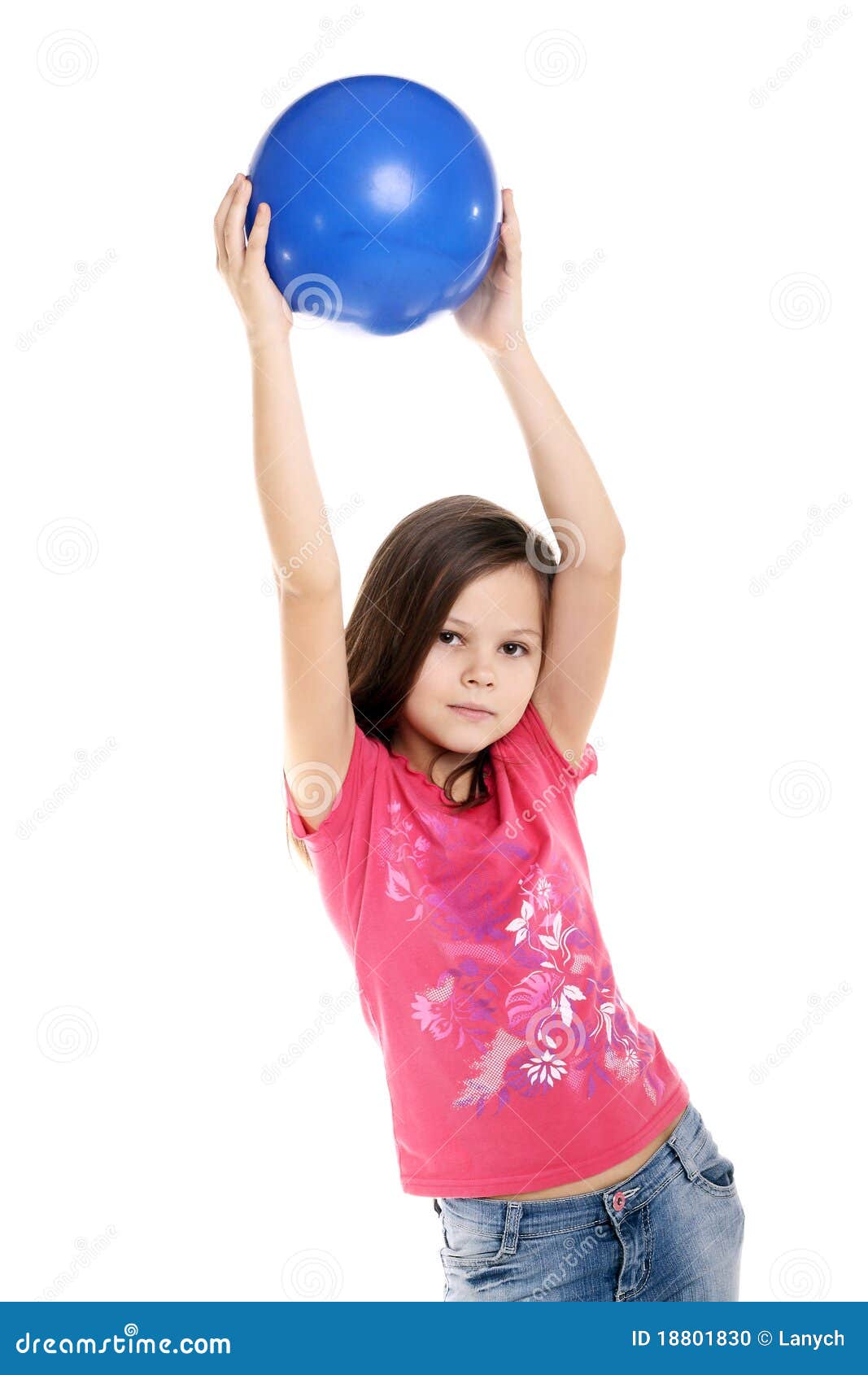 Girl with ball stock photo. Image of confident, fitness - 18801830