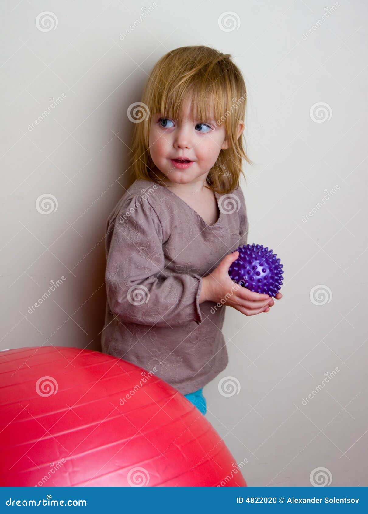 Girl With A Ball Picture. Image: 4822020