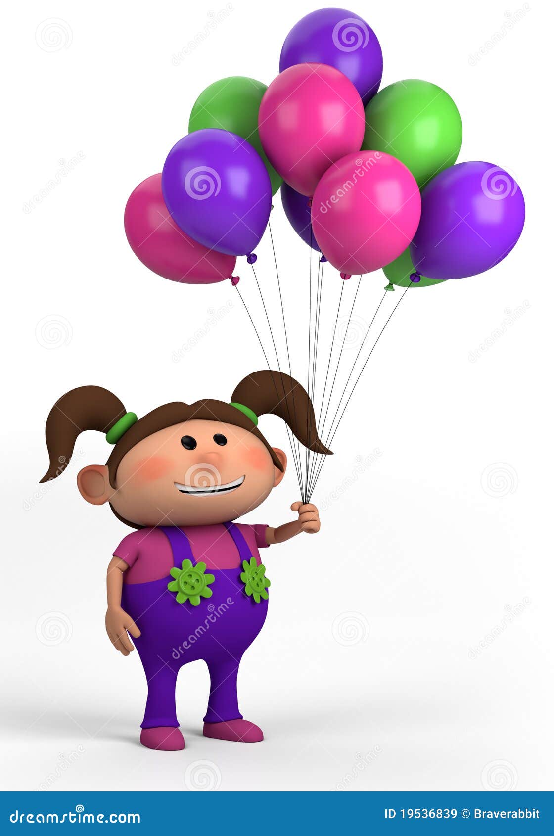 Girl With Balloons Royalty Free Stock Images - Image: 19536839