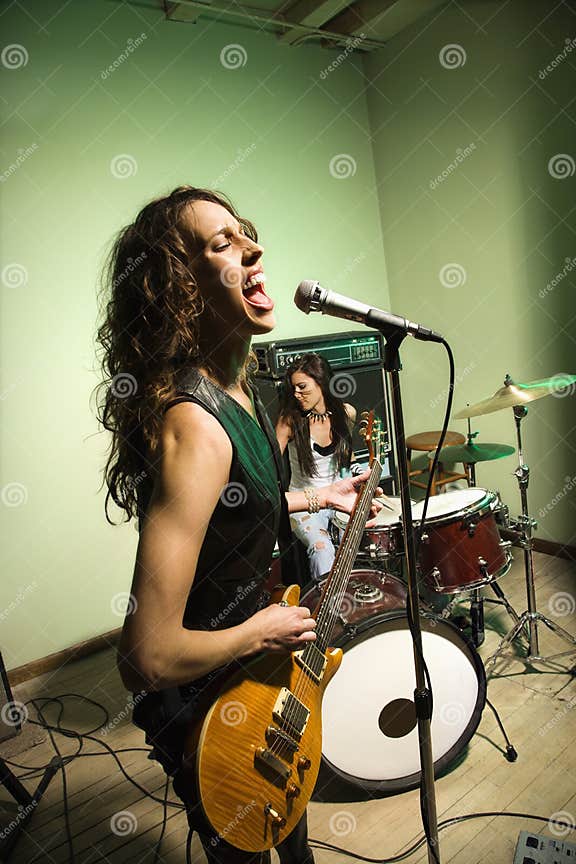 Girl band. stock image. Image of inside, musician, 070228i0142 - 2768671