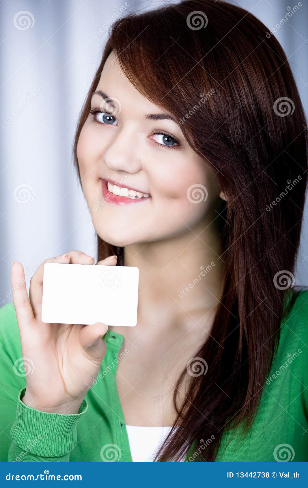 Girl with bank card stock photo. Image of banking, finances - 13442738