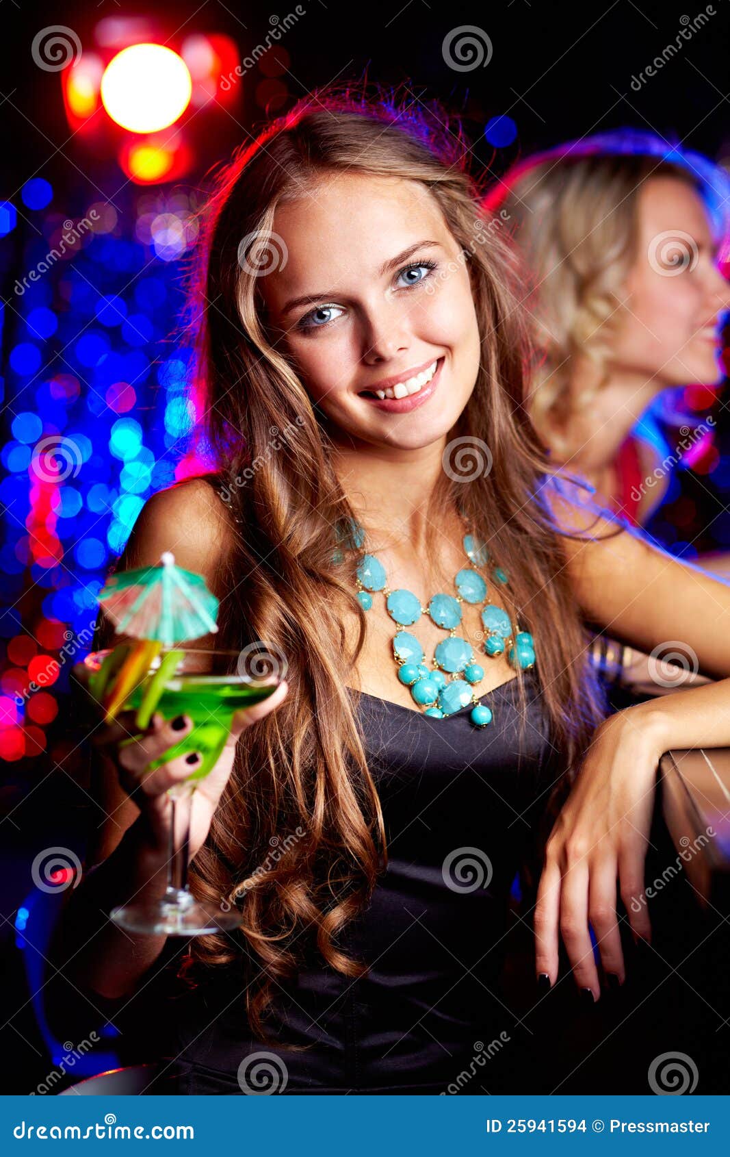 Girl in bar stock photo. Image of cocktail, face, lifestyle - 25941594