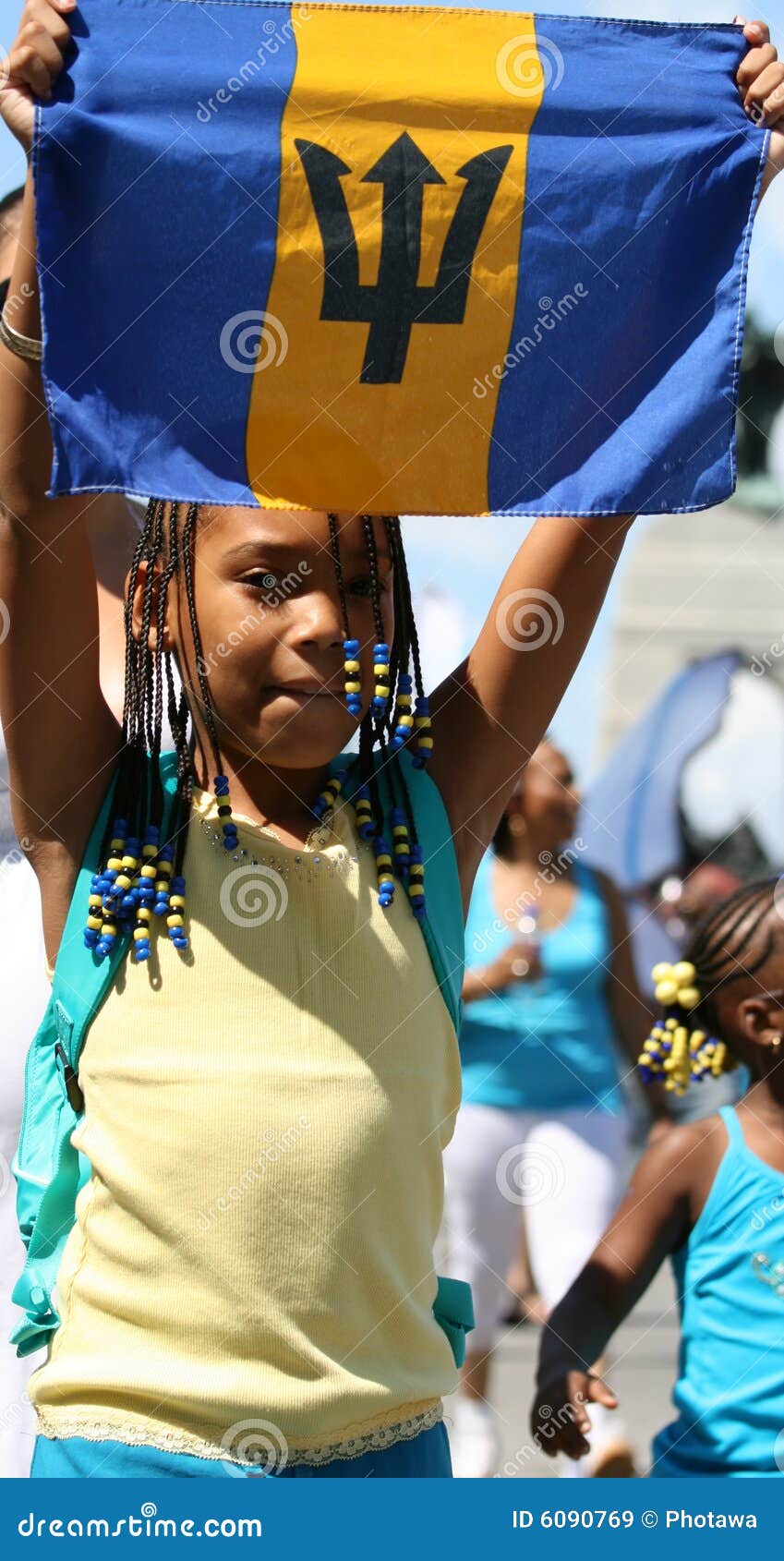 Girl With Barbados Flag Editorial Stock Image Image Of Flag 6090769 3180