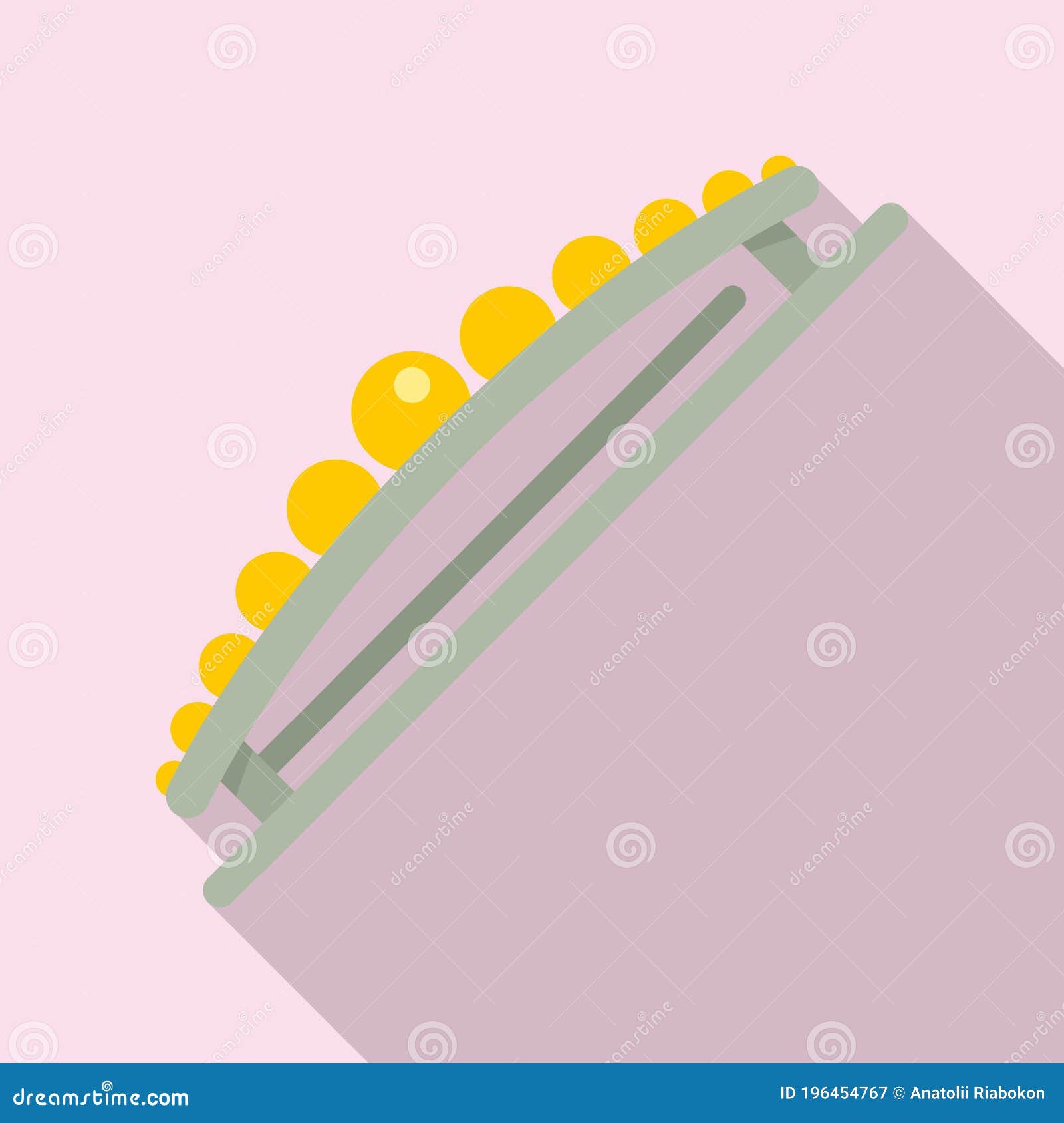 Girl Barrette Icon, Flat Style Stock Vector - Illustration of fashion ...