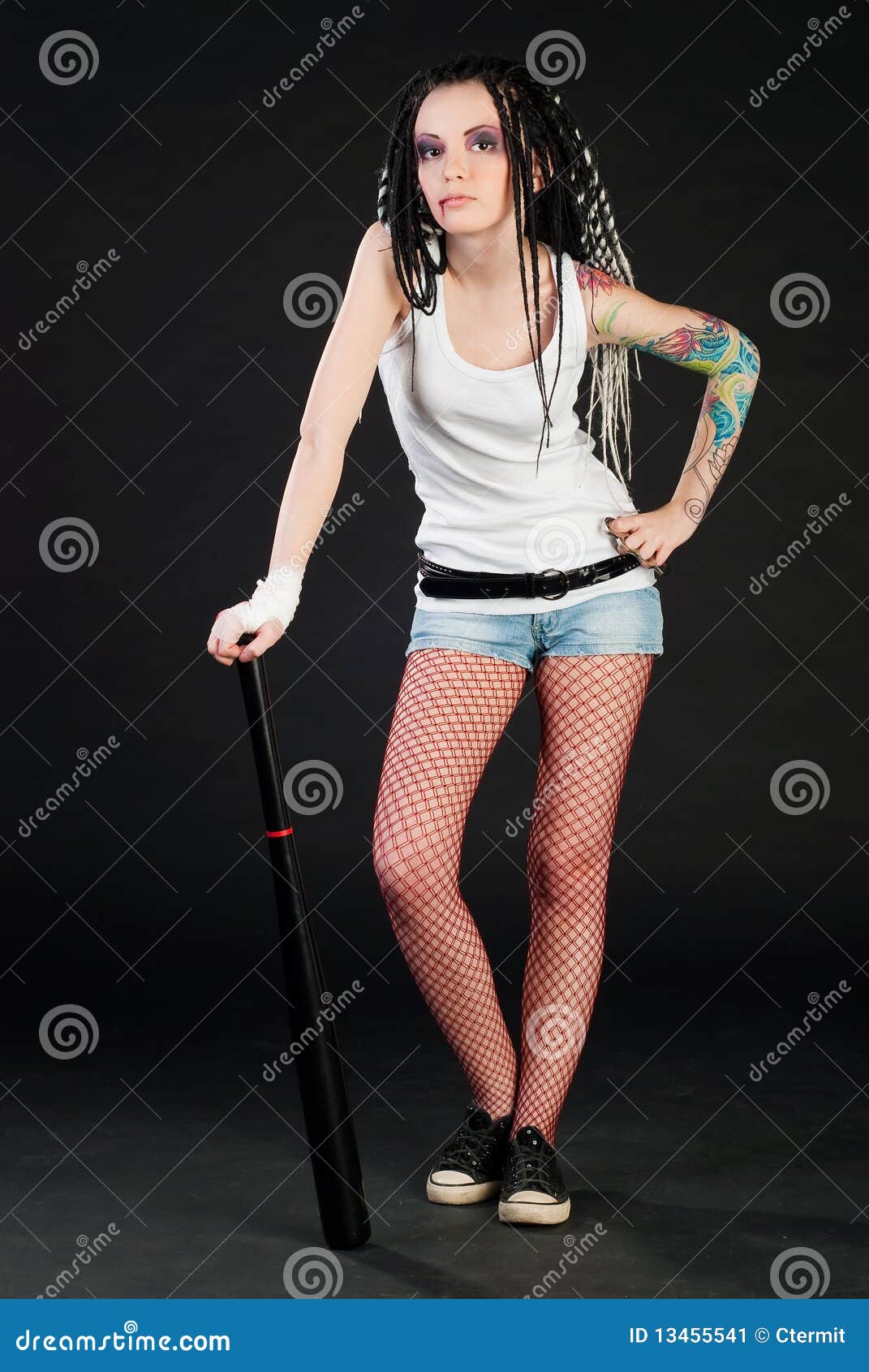 Girl with baseball bat stock image. Image of caucasian - 13455541