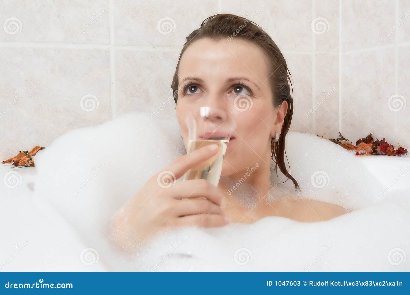 Girl in a bath stock image. Image of water, bath, looking - 1047603