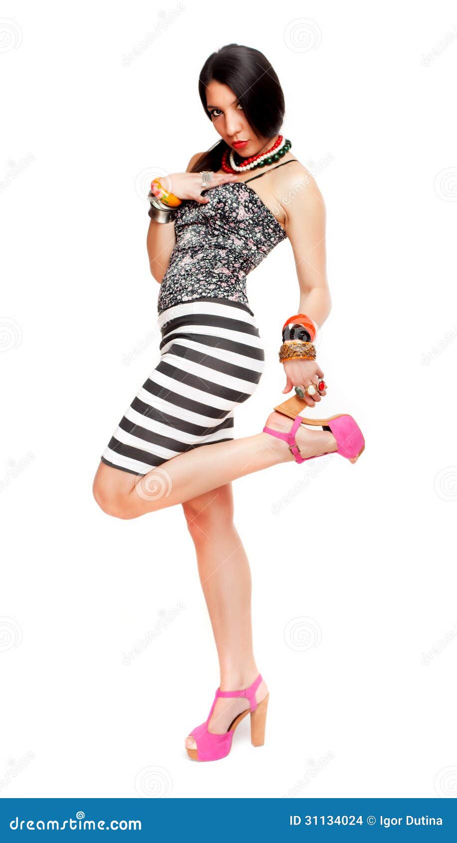 Girl with beautiful figure stock photo. Image of isolated - 31134024
