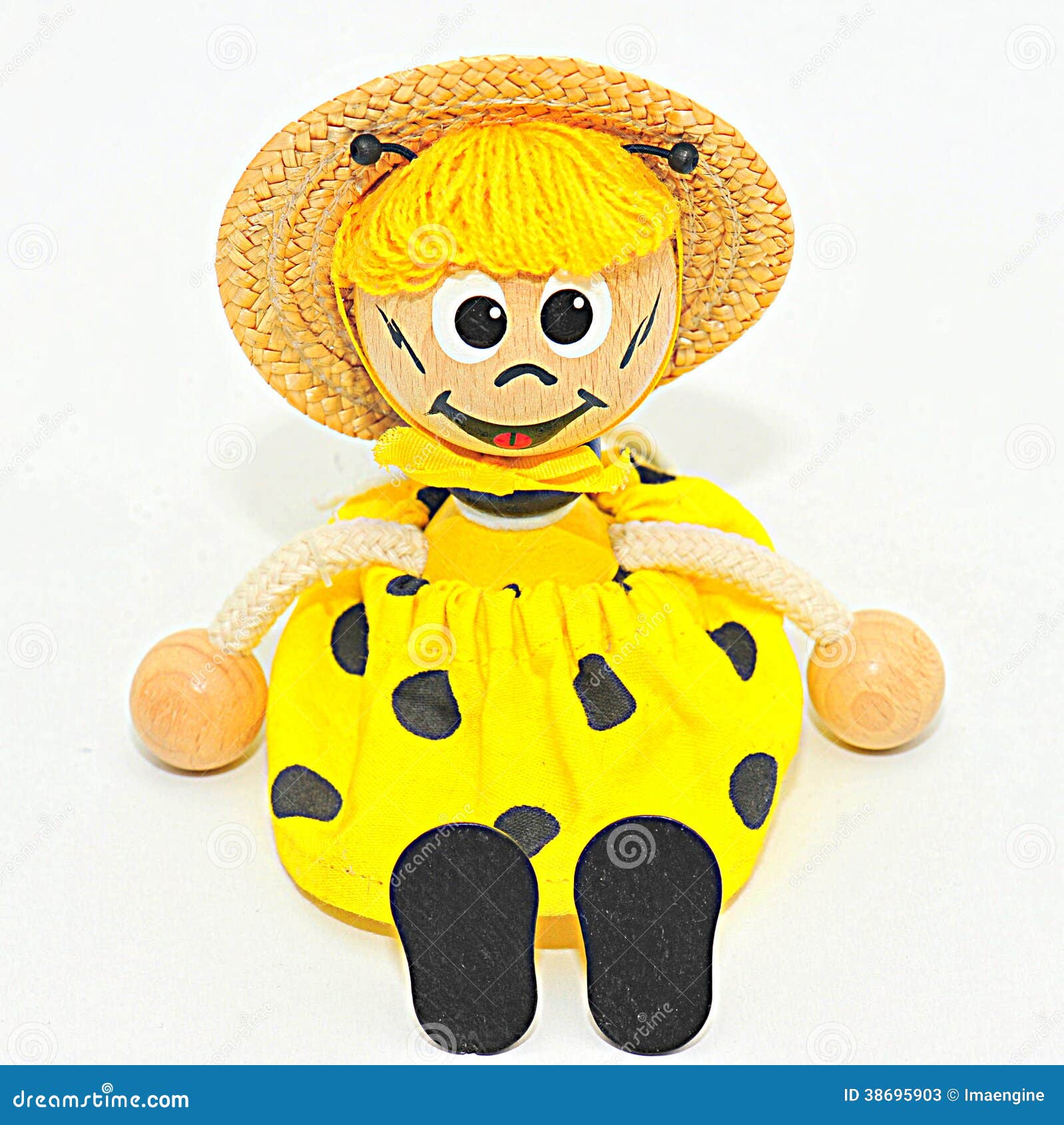 Girl bee puppet stock image. Image of skirt, innocent - 38695903