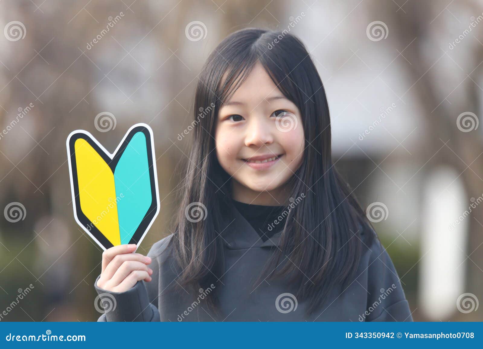 A Girl with a Beginner S Mark Stock Photo - Image of plain, pretty ...
