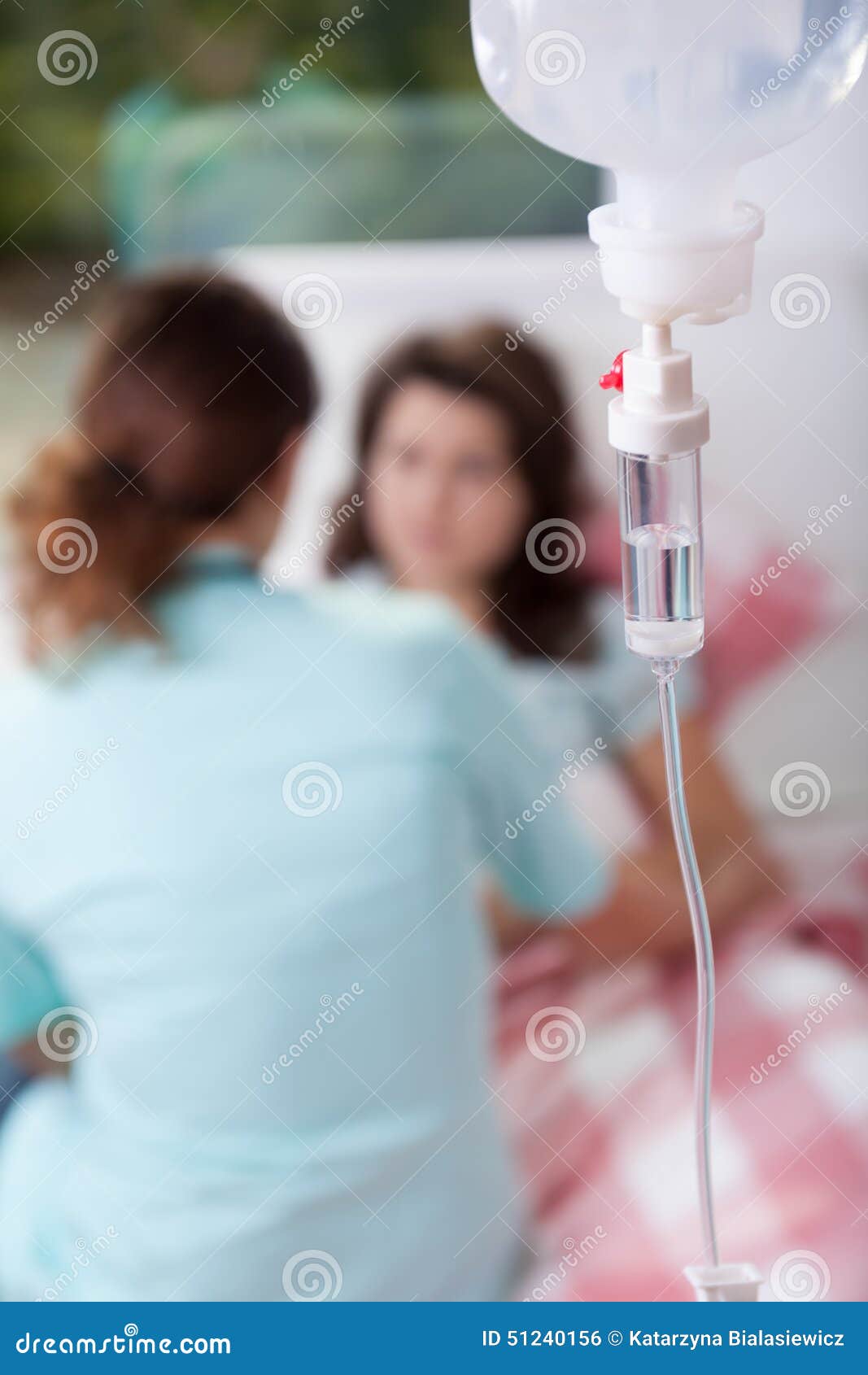 Girl being on a drip stock photo. Image of drip, hospital - 51240156