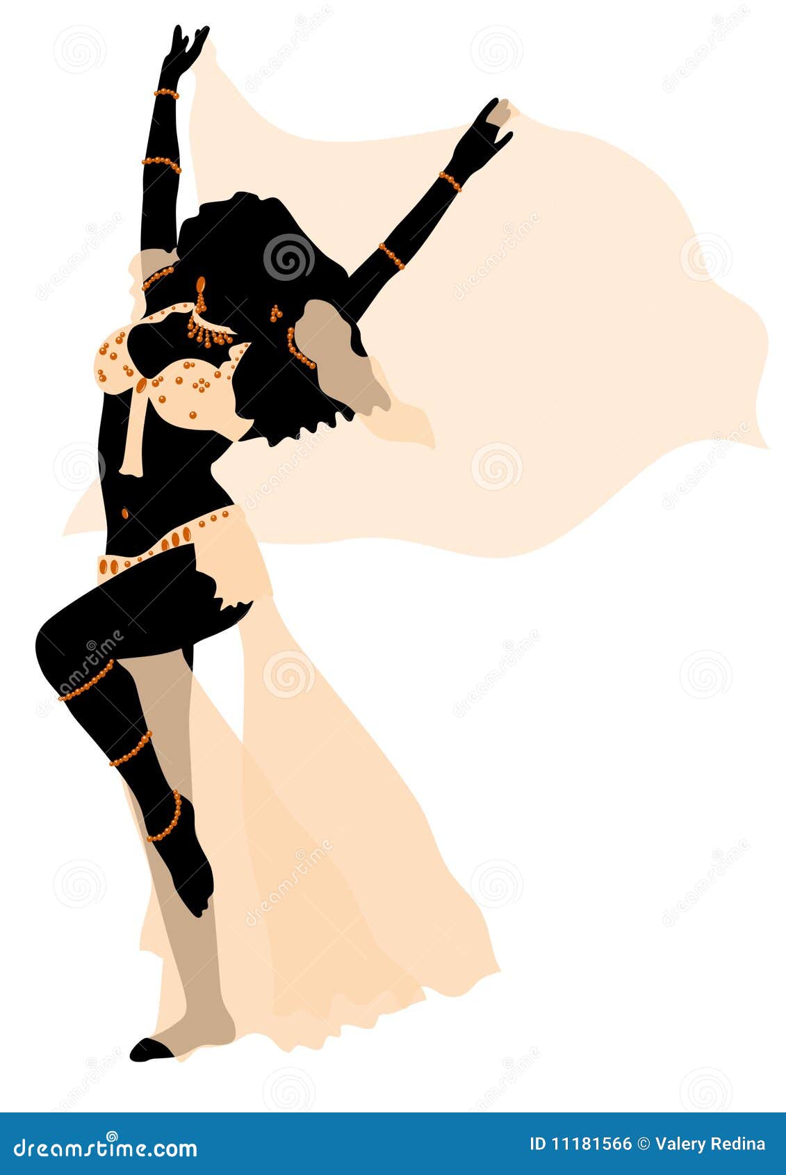 Belly Dance. Turkish Tane. Dancing Girl Depicted By A Continuous Line ...