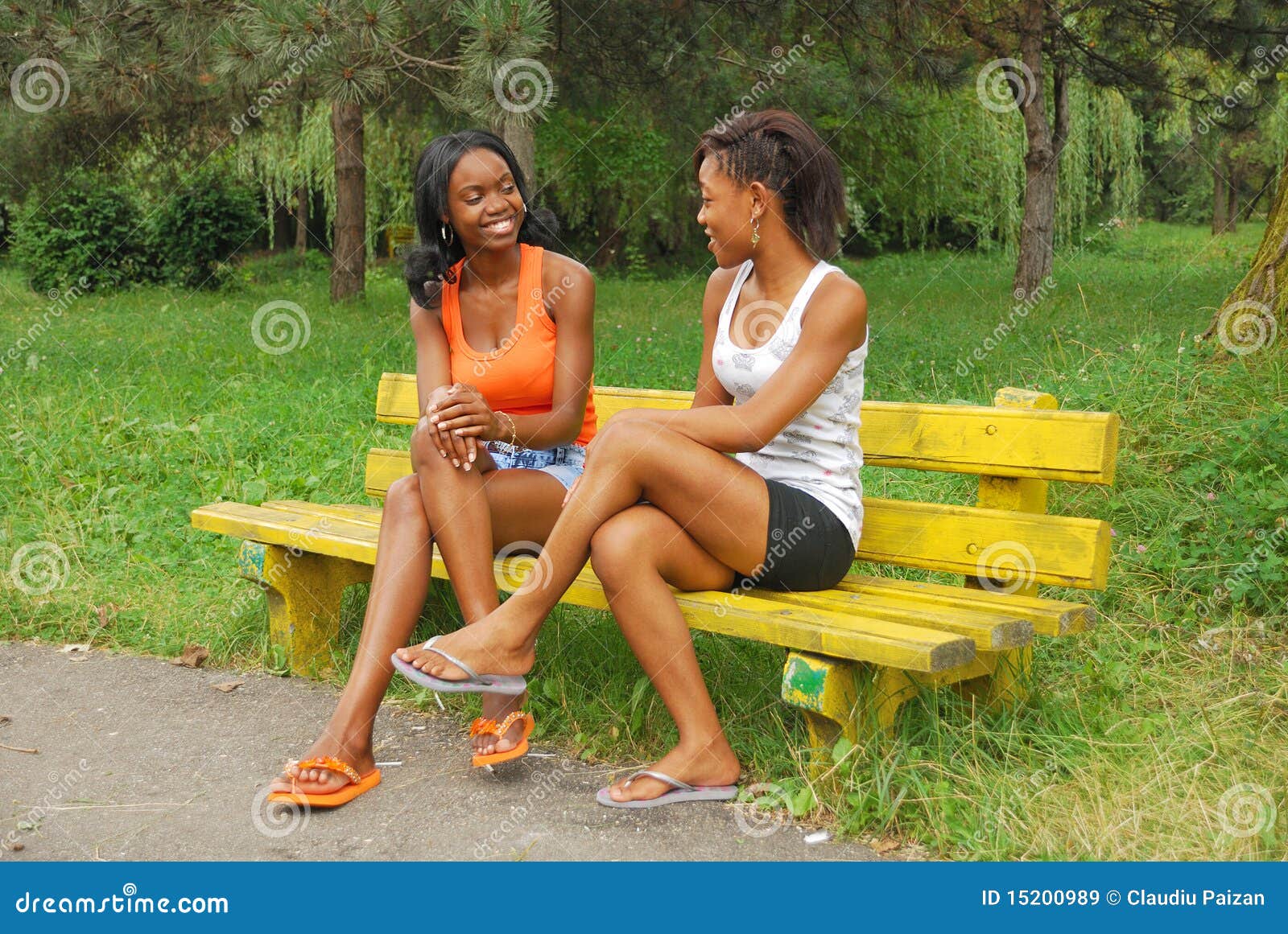 Girl on bench stock image. Image of black, sitting, casual - 15200989