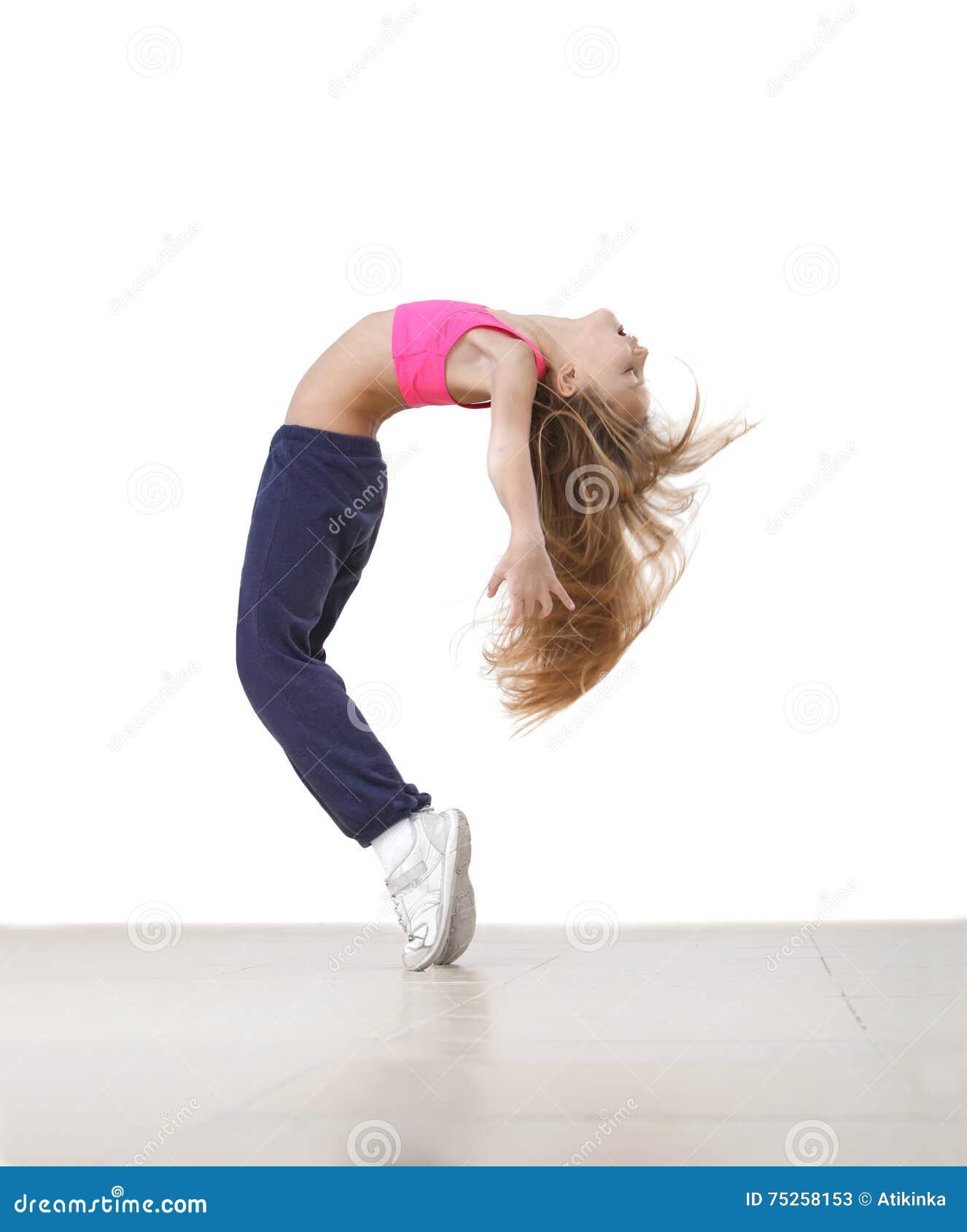 Girl Bending Backwards while Dancing Stock Image - Image of dance, slim ...