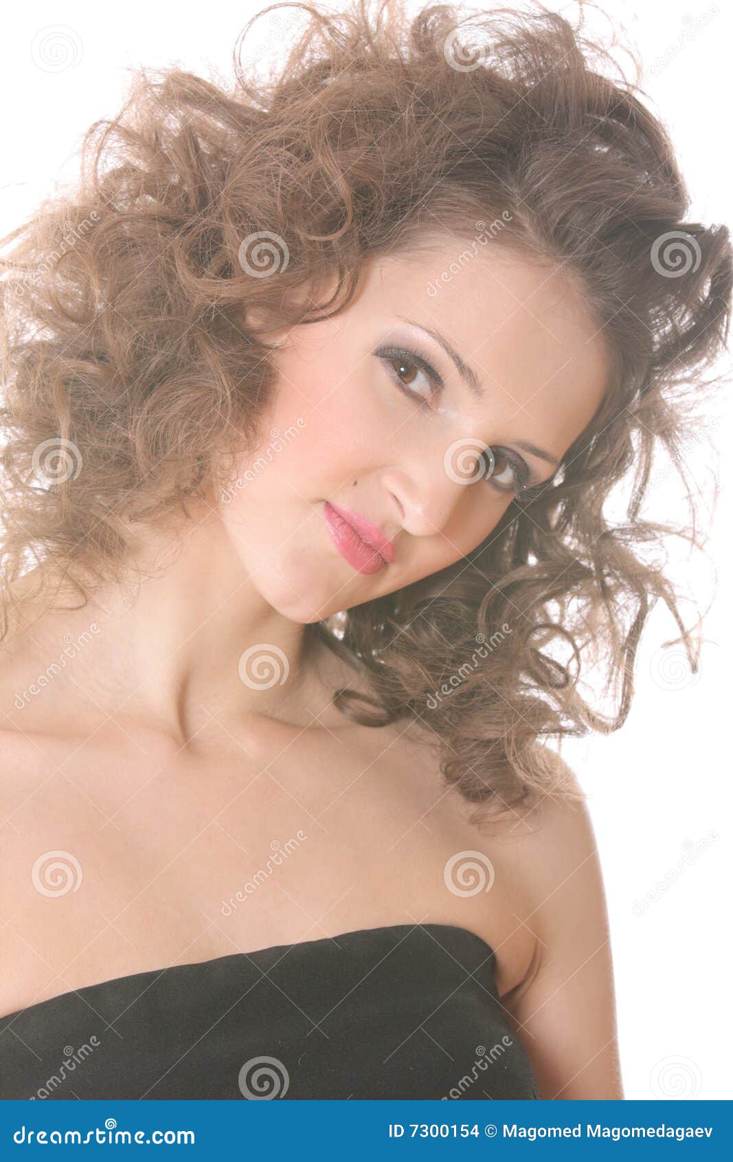 Girl Bending Head To Shoulder Stock Photo - Image of vertical, female ...