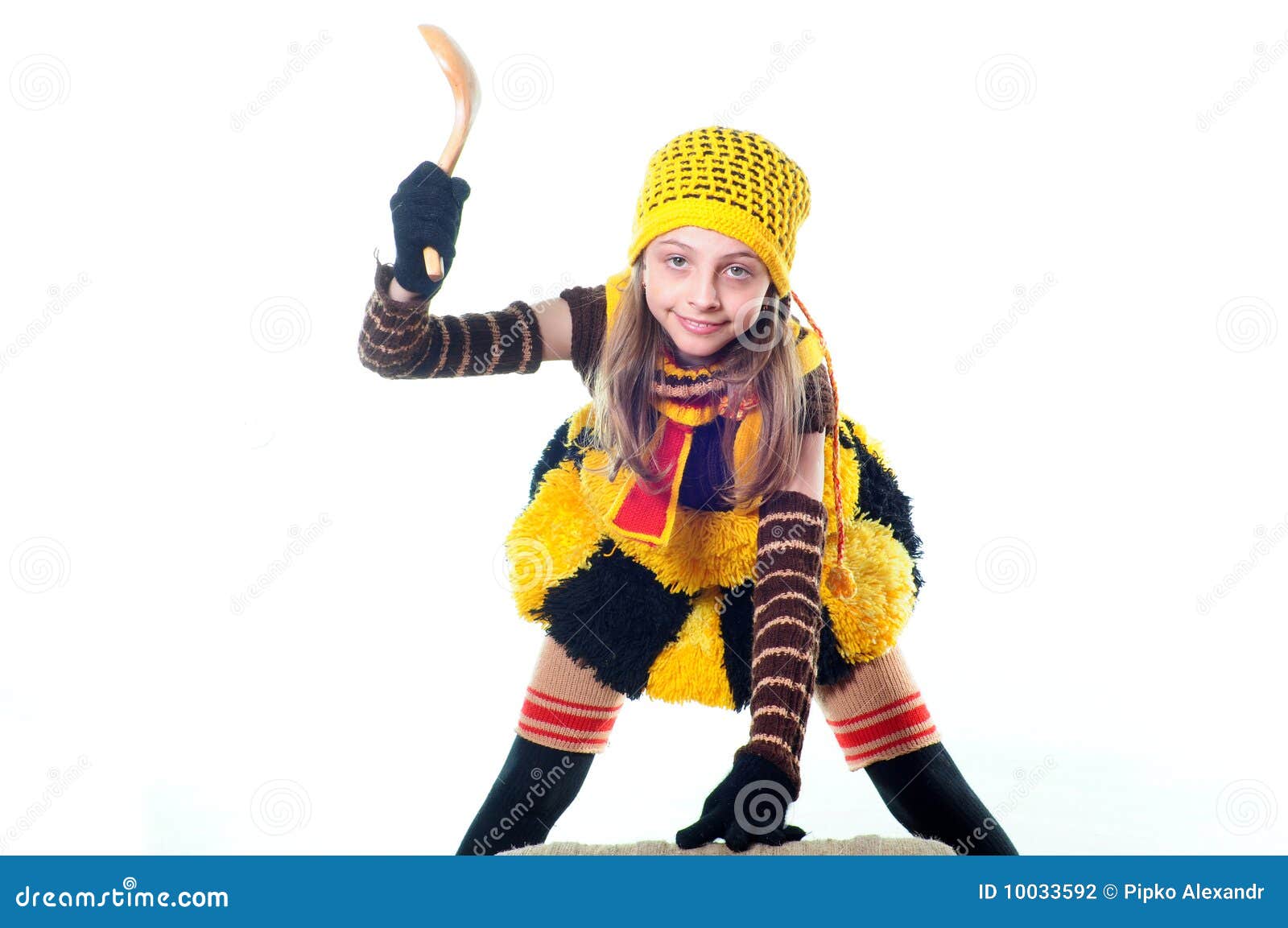 Girl and the big spoon stock photo. Image of people, ethnicity - 10033592