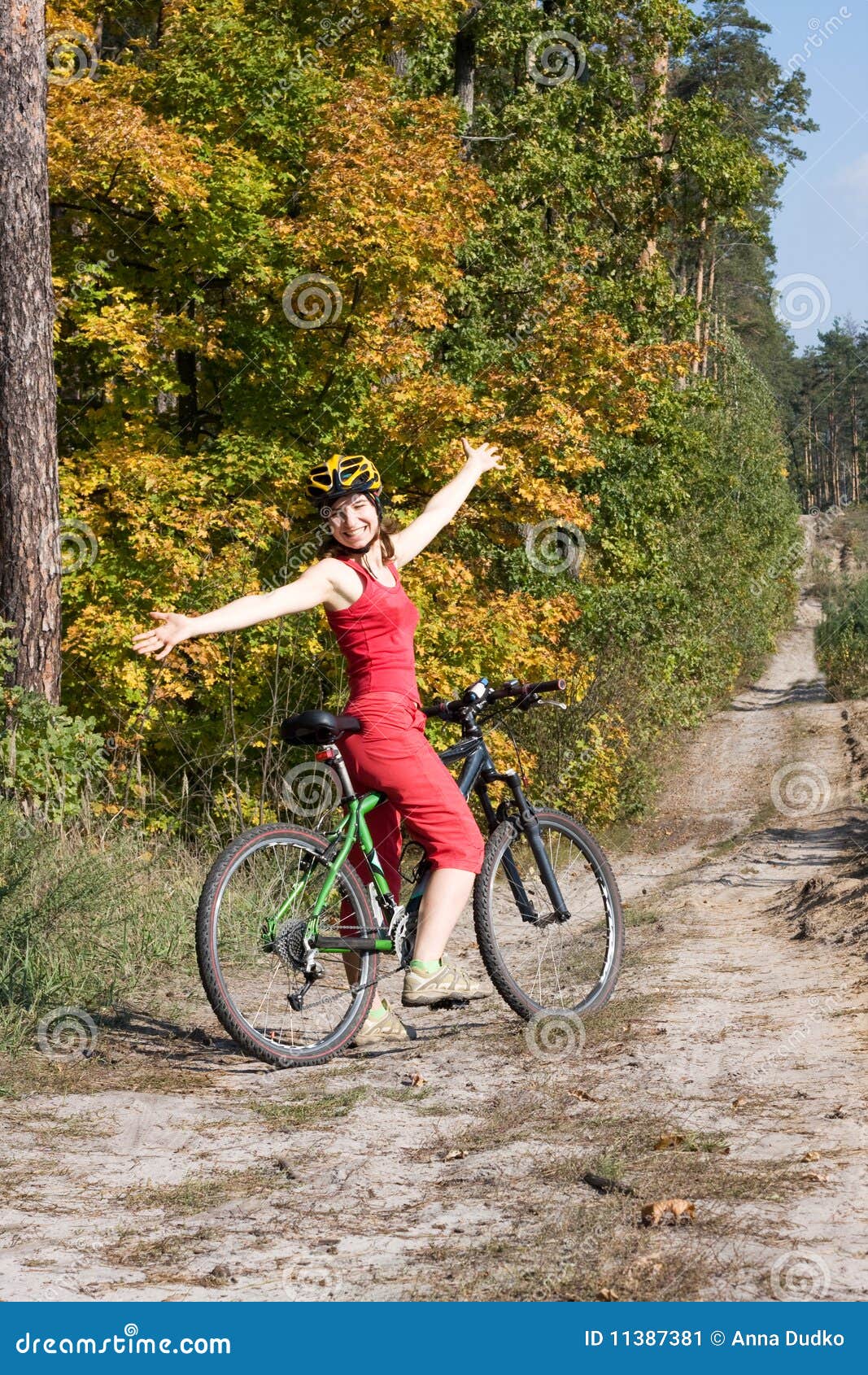 Girl biking stock image. Image of people, relaxation - 11387381