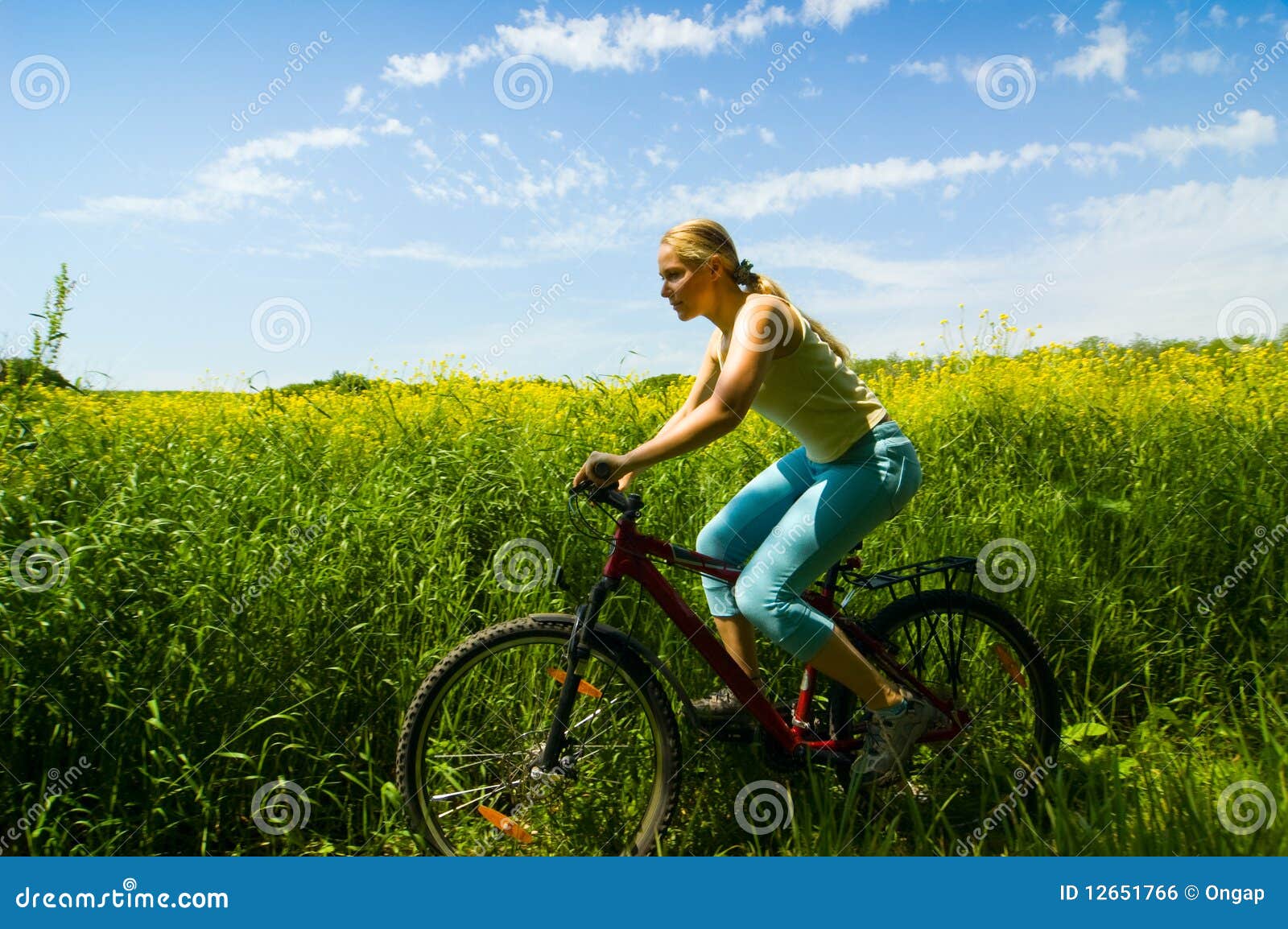 Girl biking stock photo. Image of nature, woman, lifestiles - 12651766