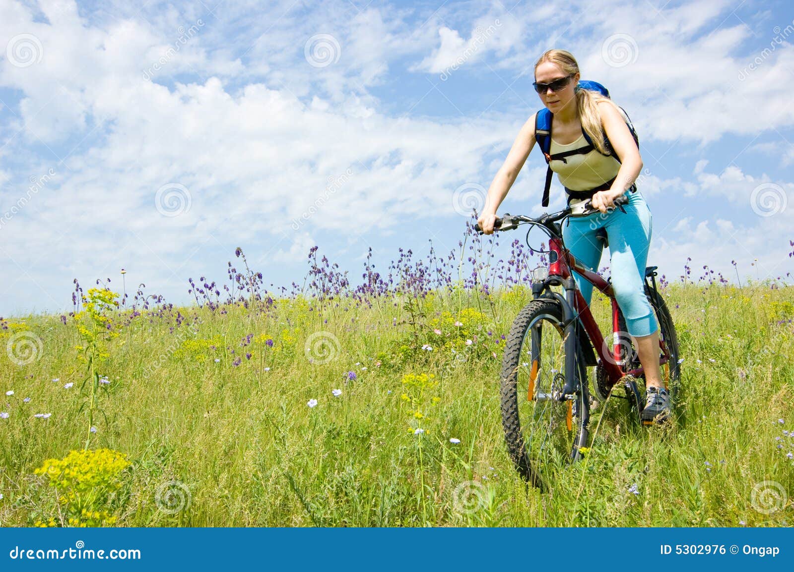 Girl biking stock photo. Image of traveling, sports, nature - 5302976