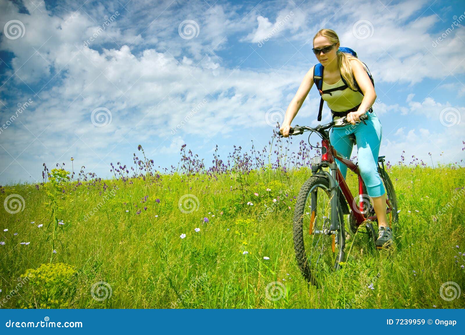 Girl biking stock image. Image of sports, biking, enjoyment - 7239959