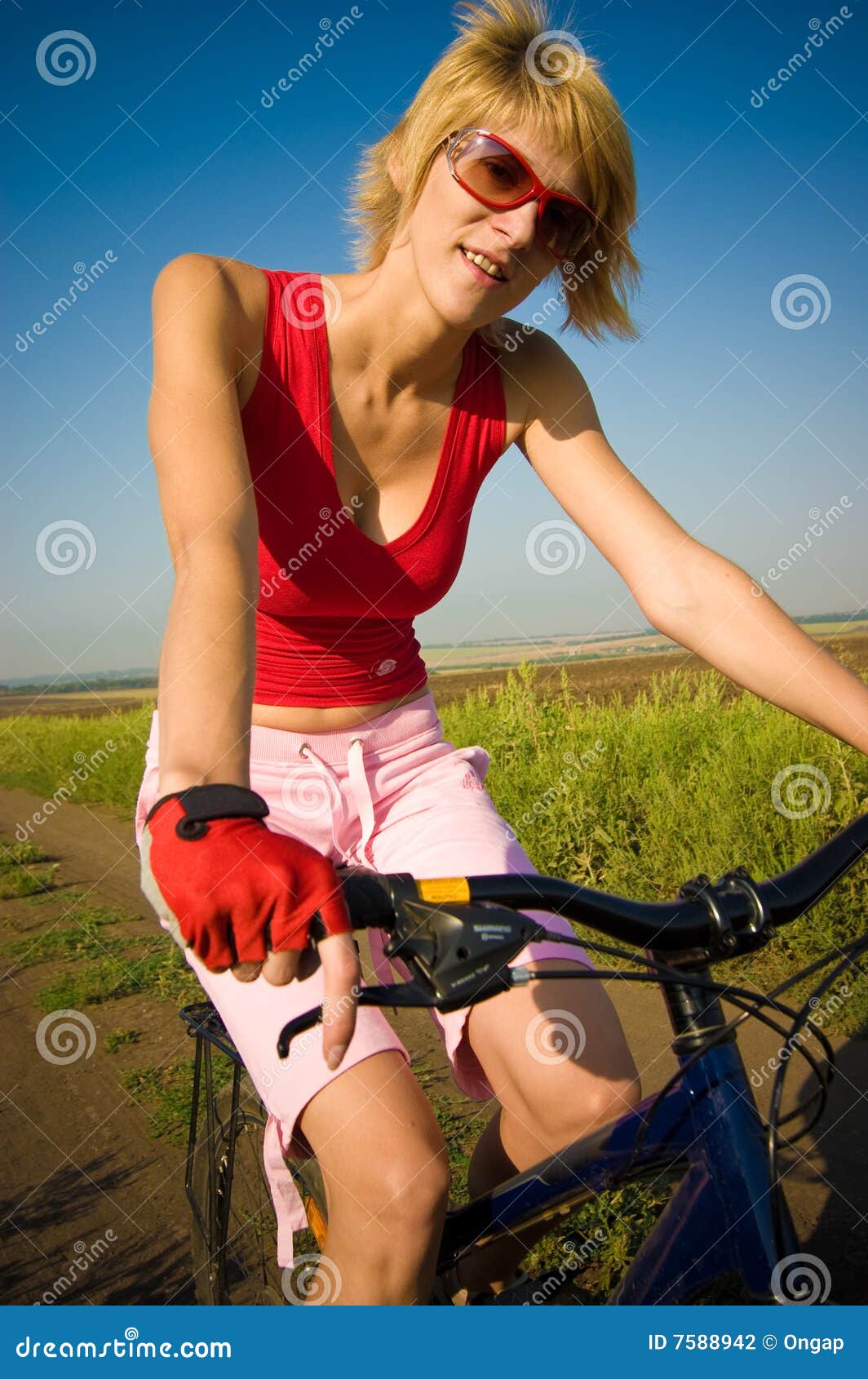 Girl biking stock photo. Image of leisure, healthy, exercising - 7588942