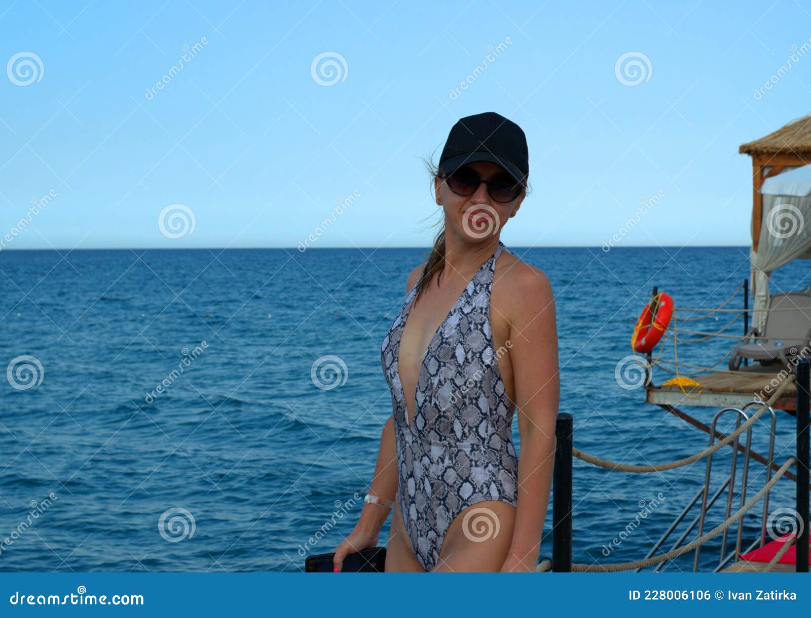 Girl in a Bikini by the Sea Stock Photo - Image of summer, beach: 228006106