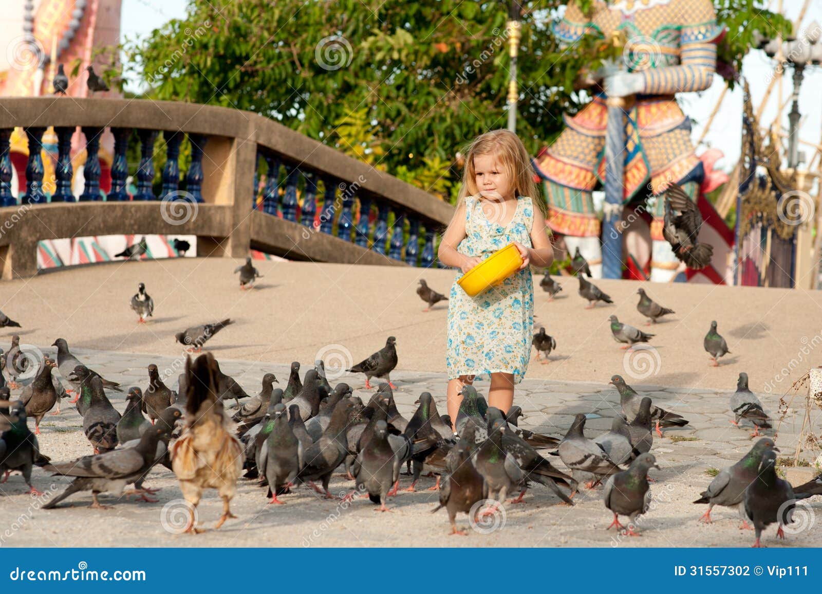 Girl And Birds Stock Photography | CartoonDealer.com #31557302