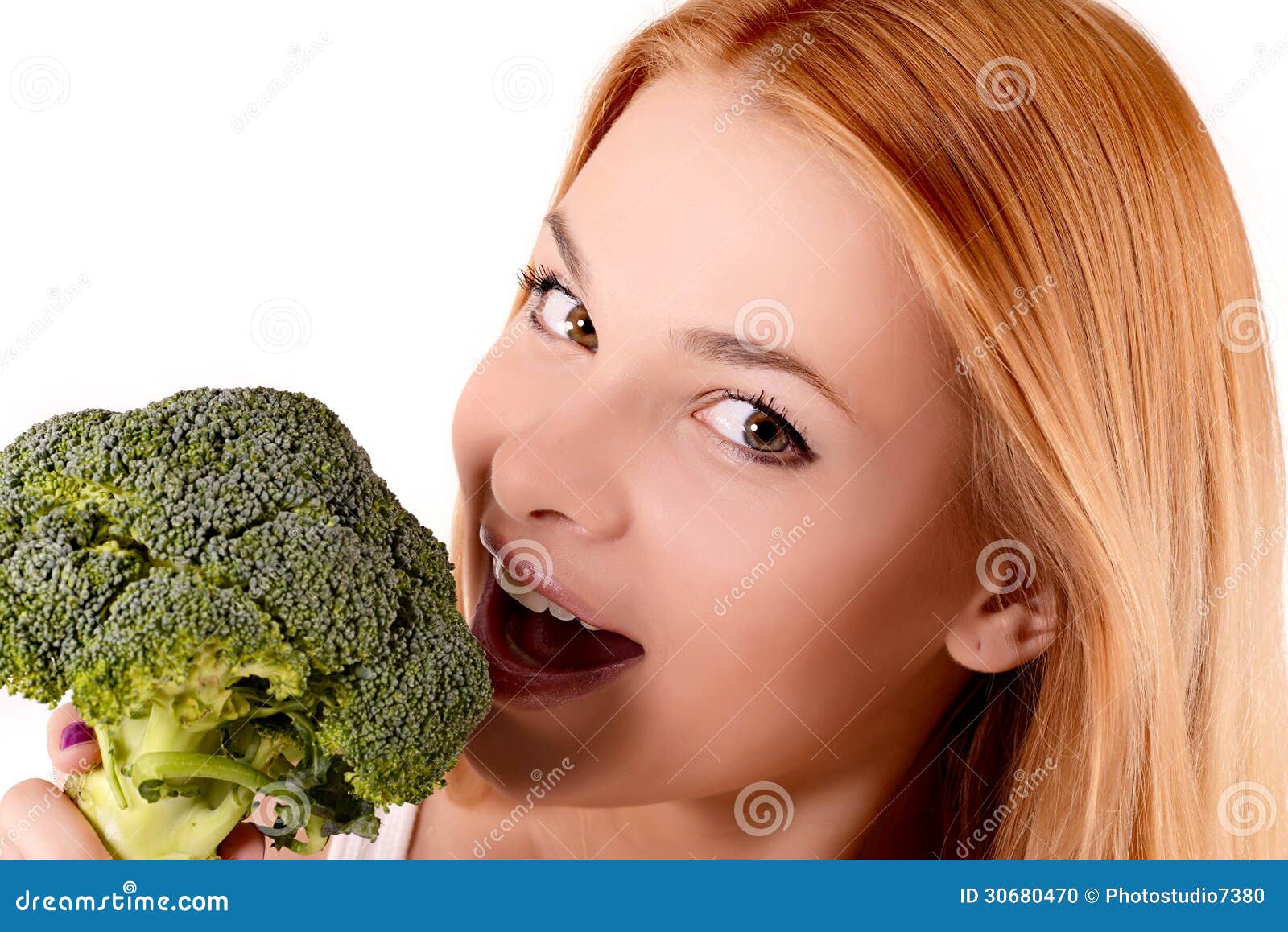 Girl biting a cabbage stock photo. Image of figure, girl - 30680470